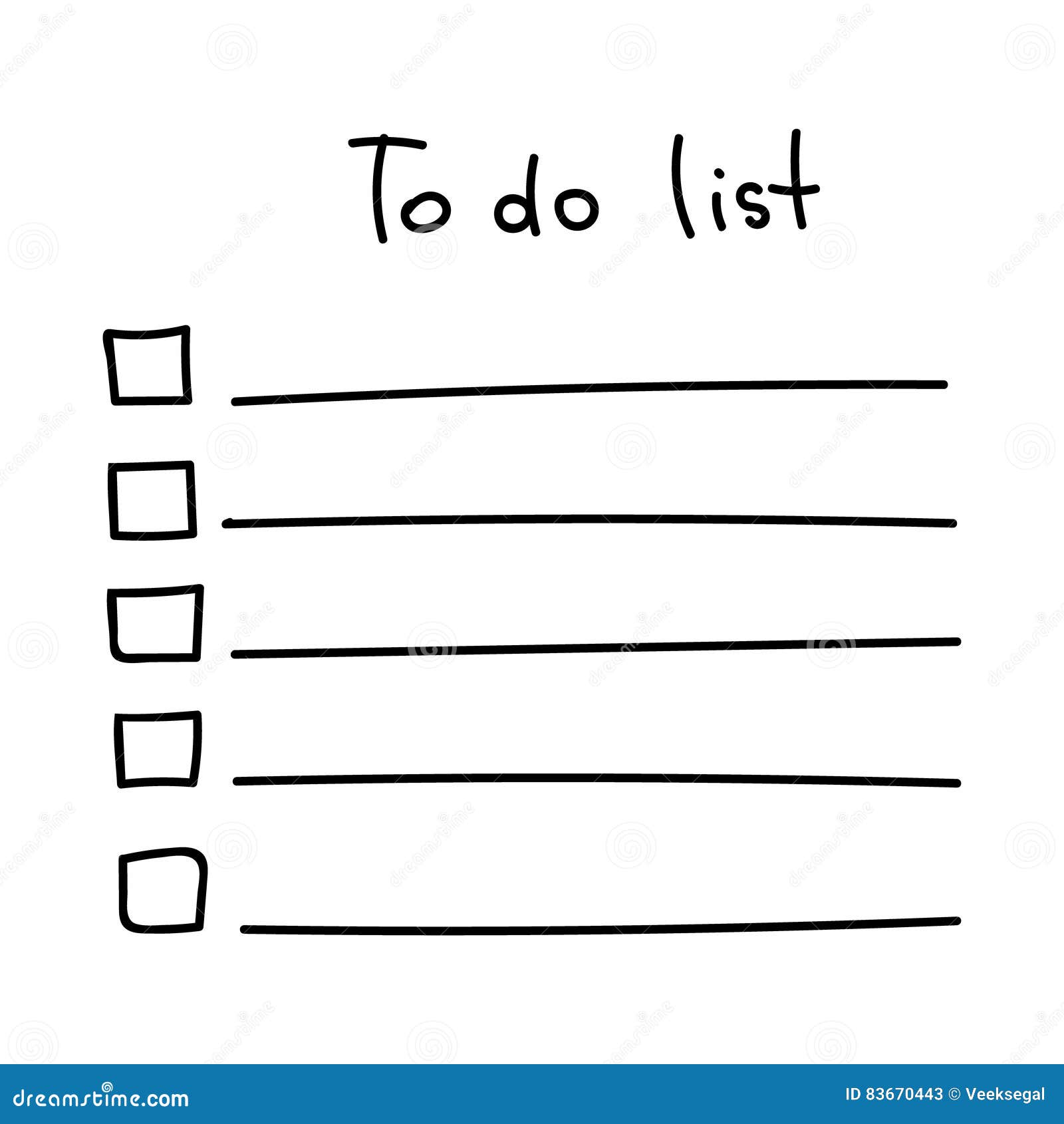 Para fazer a lista ilustração stock. Ilustração de fundo - 83670443