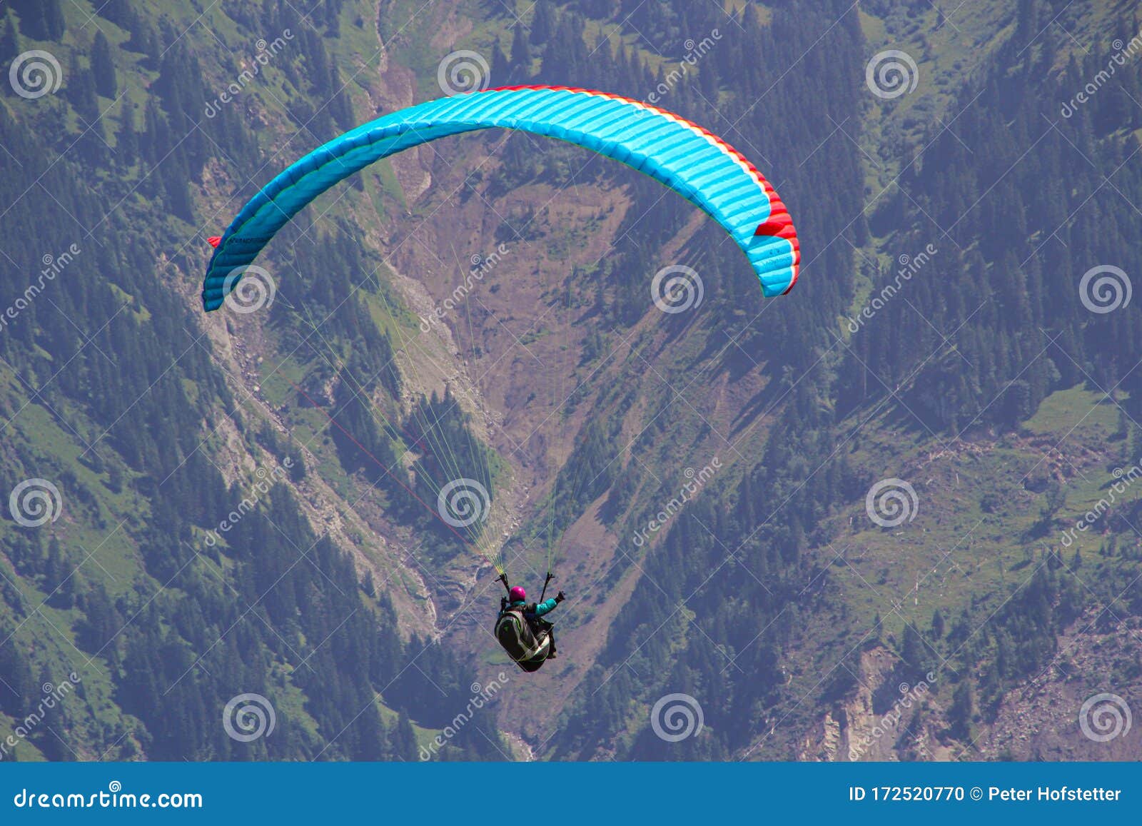 Para Gliding Somewhere in the Alps Stock Photo - Image of outdoors ...