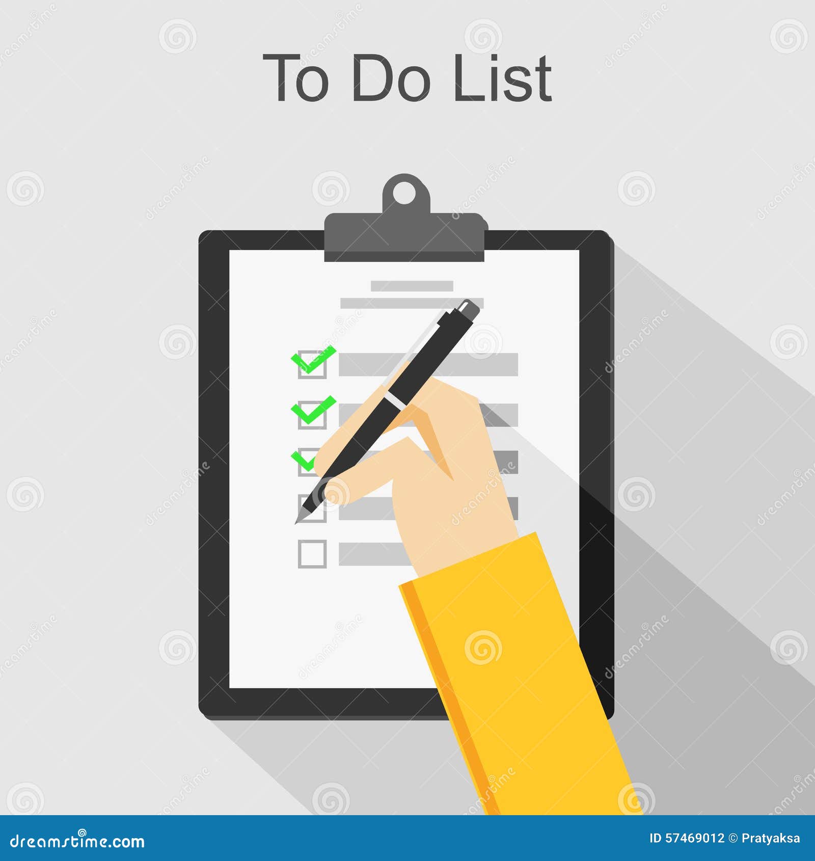 Para Hacer El Ejemplo De La Lista Ilustración del Vector - Ilustración ...