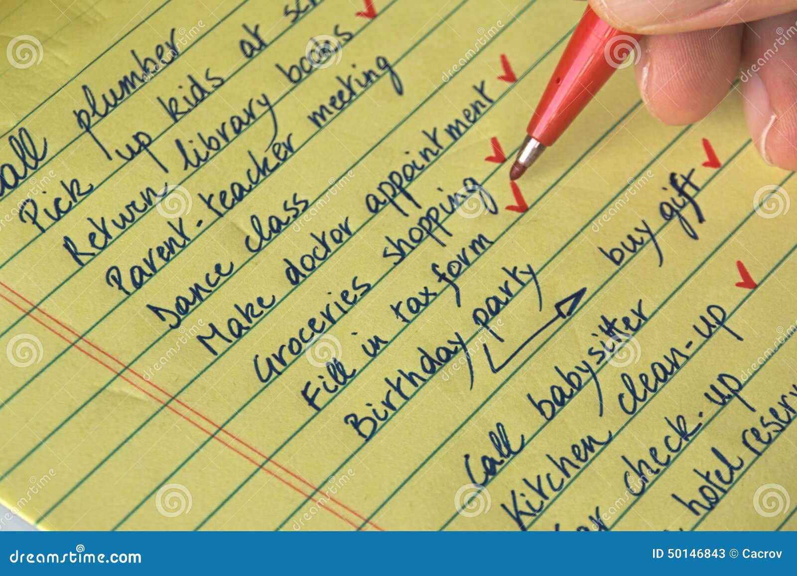 Para hacer la lista imagen de archivo. Imagen de pista - 50146843