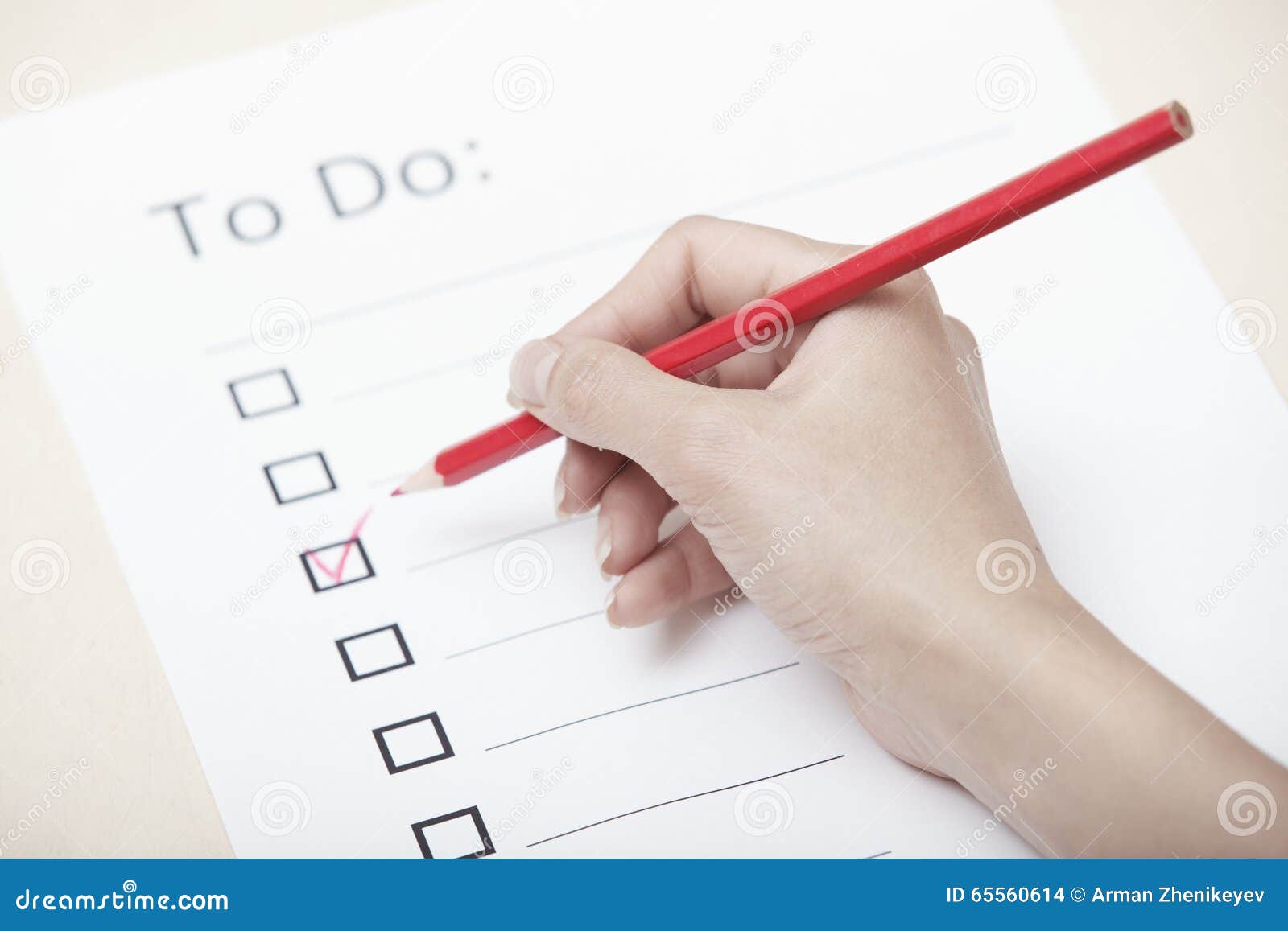 Para hacer la lista foto de archivo. Imagen de tarea - 65560614