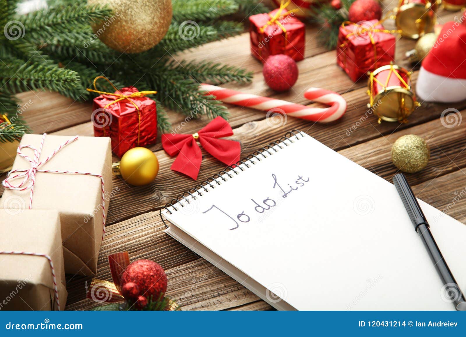 Para Hacer La Lista En Libreta Foto de archivo - Imagen de checklist ...