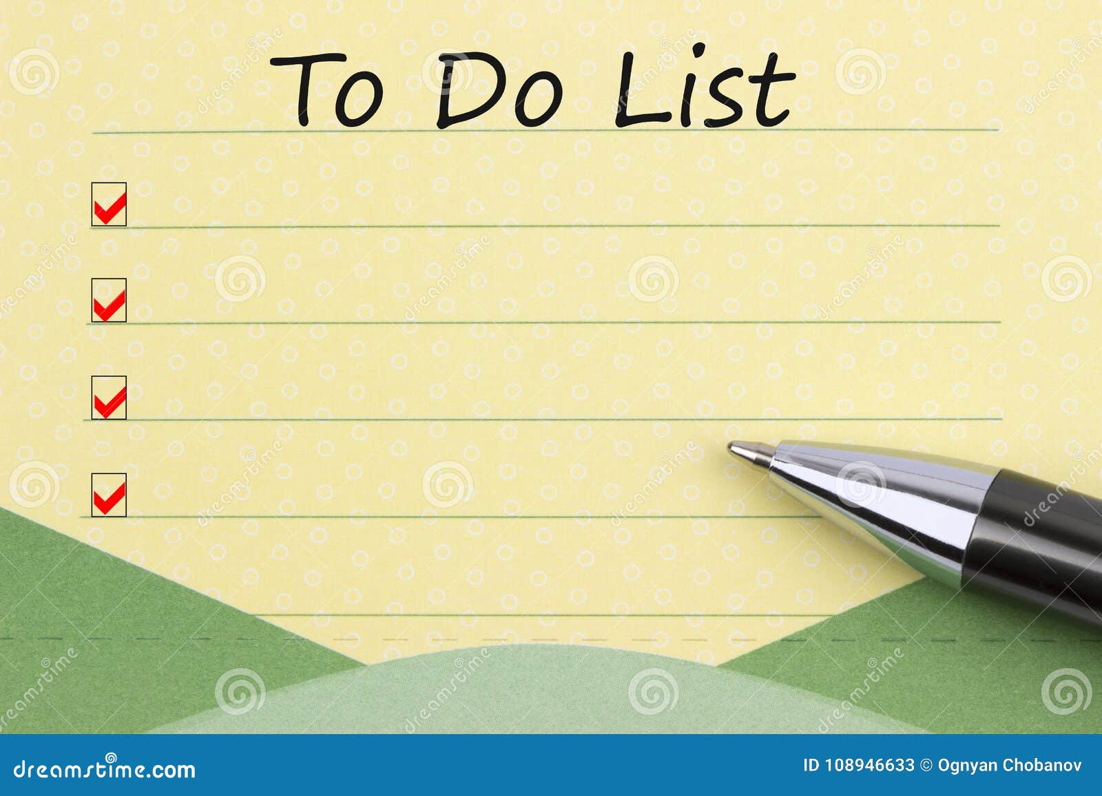 Para Hacer La Lista Escrita En Nota Imagen de archivo - Imagen de ...