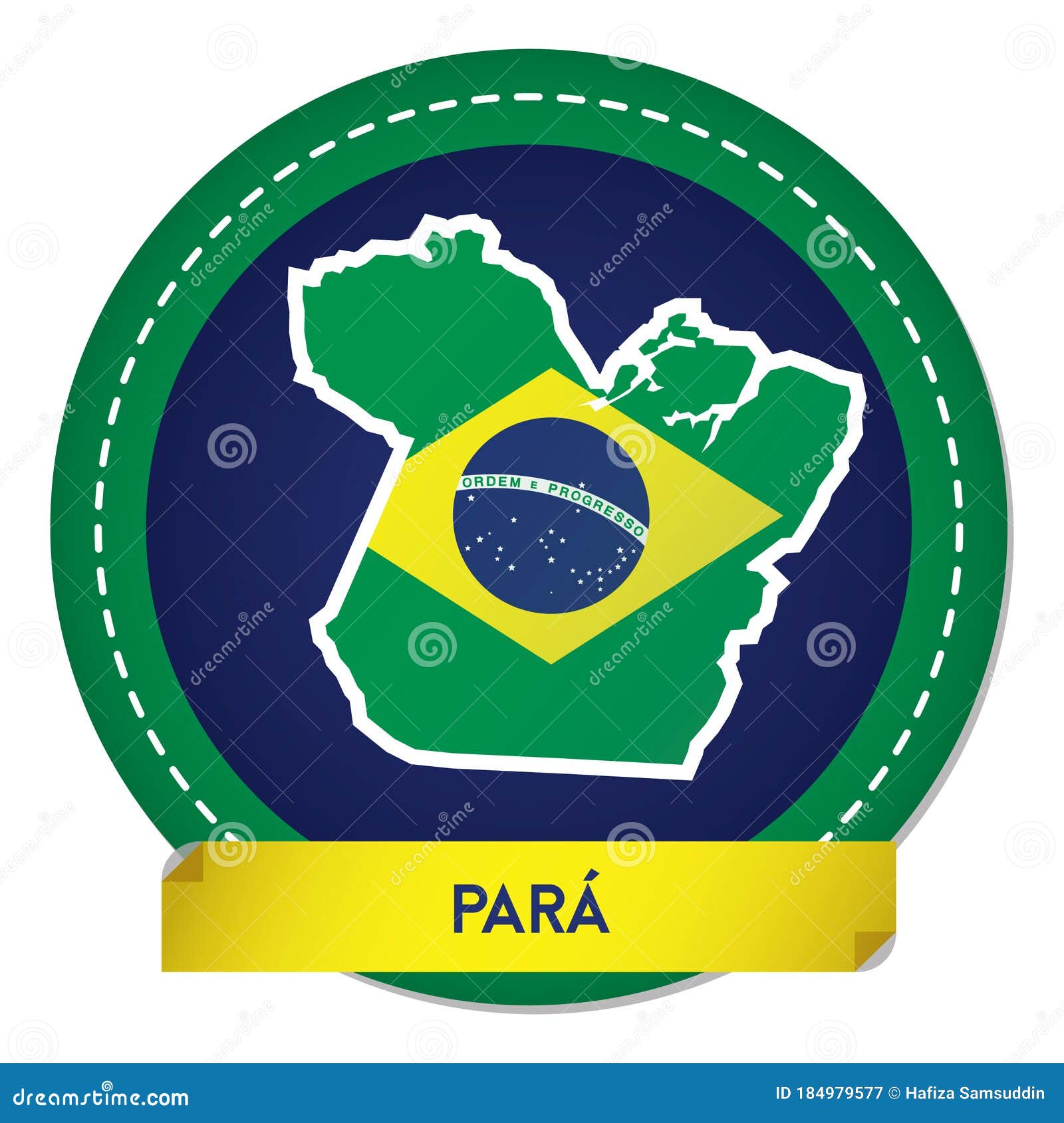 Para Map Sticker. Vector Illustration Decorative Design Stock ...