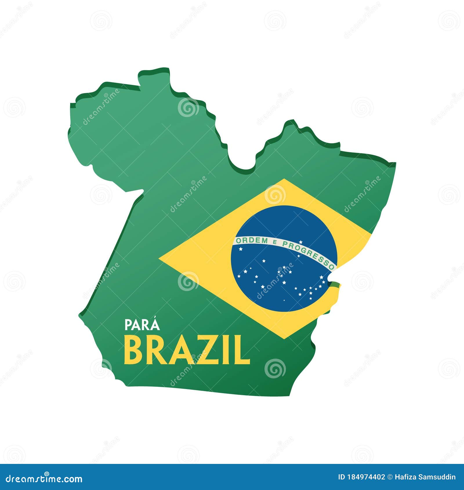 Para Map. Vector Illustration Decorative Design Stock Illustration ...