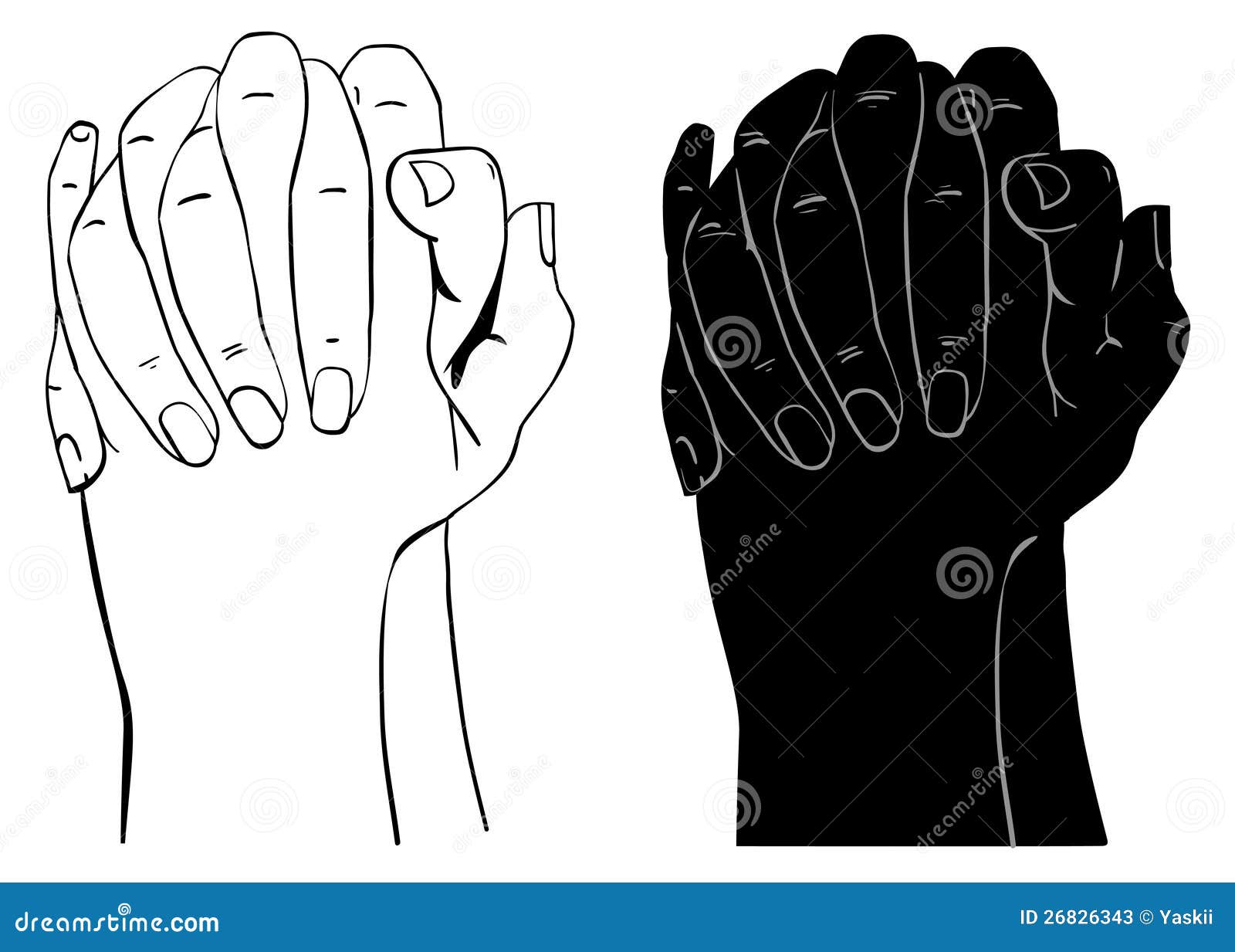 Para rogar ilustración del vector. Ilustración de tenencia - 26826343