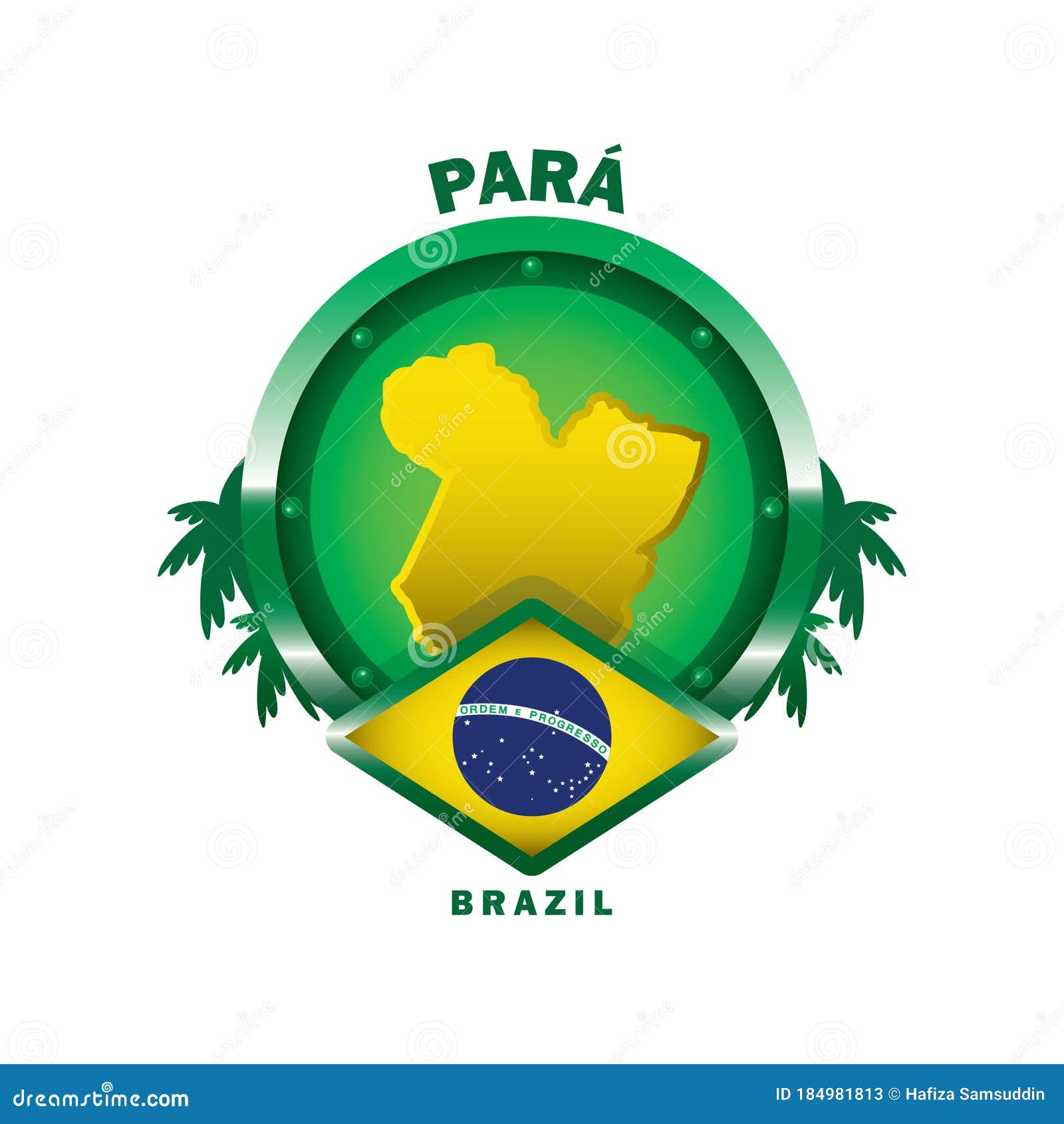 Para State Map. Vector Illustration Decorative Design Stock ...