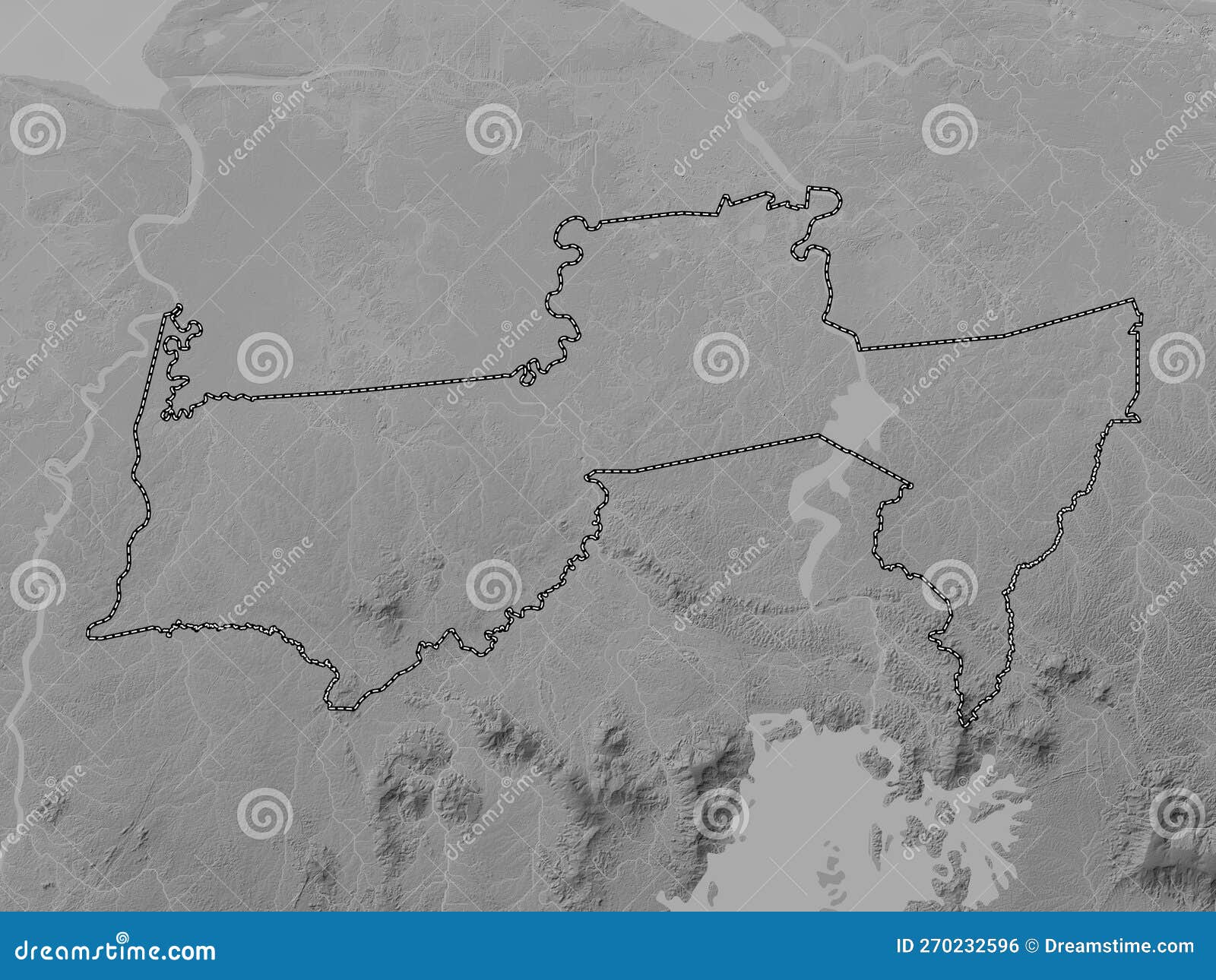 Para, Suriname. Grayscale. No Legend Stock Illustration - Illustration ...