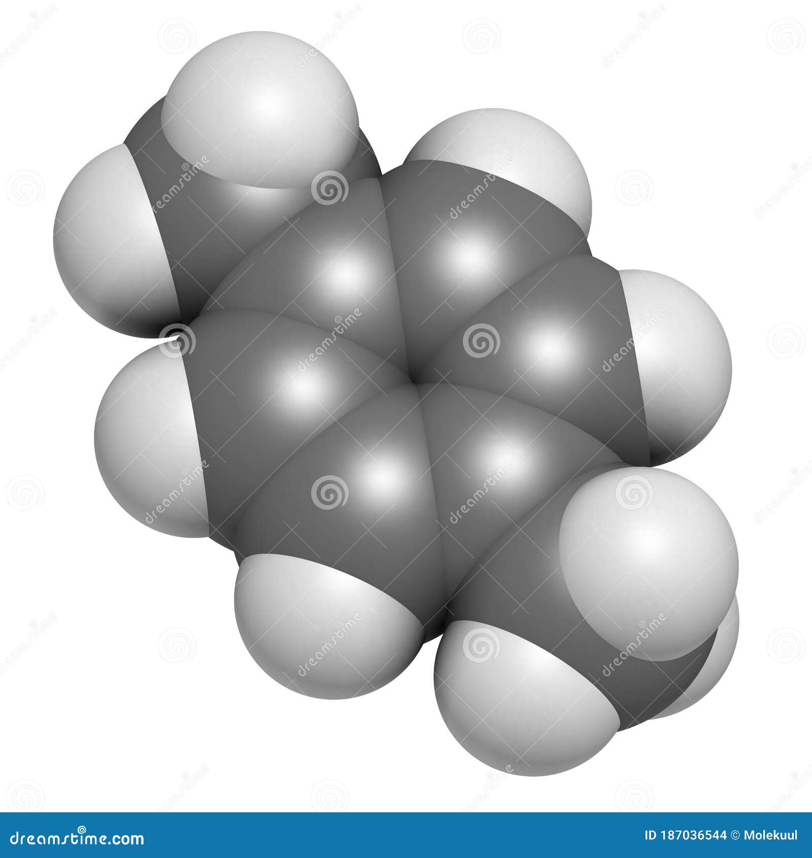 Para-xylene (p-xylene) Aromatic Hydrocarbon Molecule Stock Illustration ...