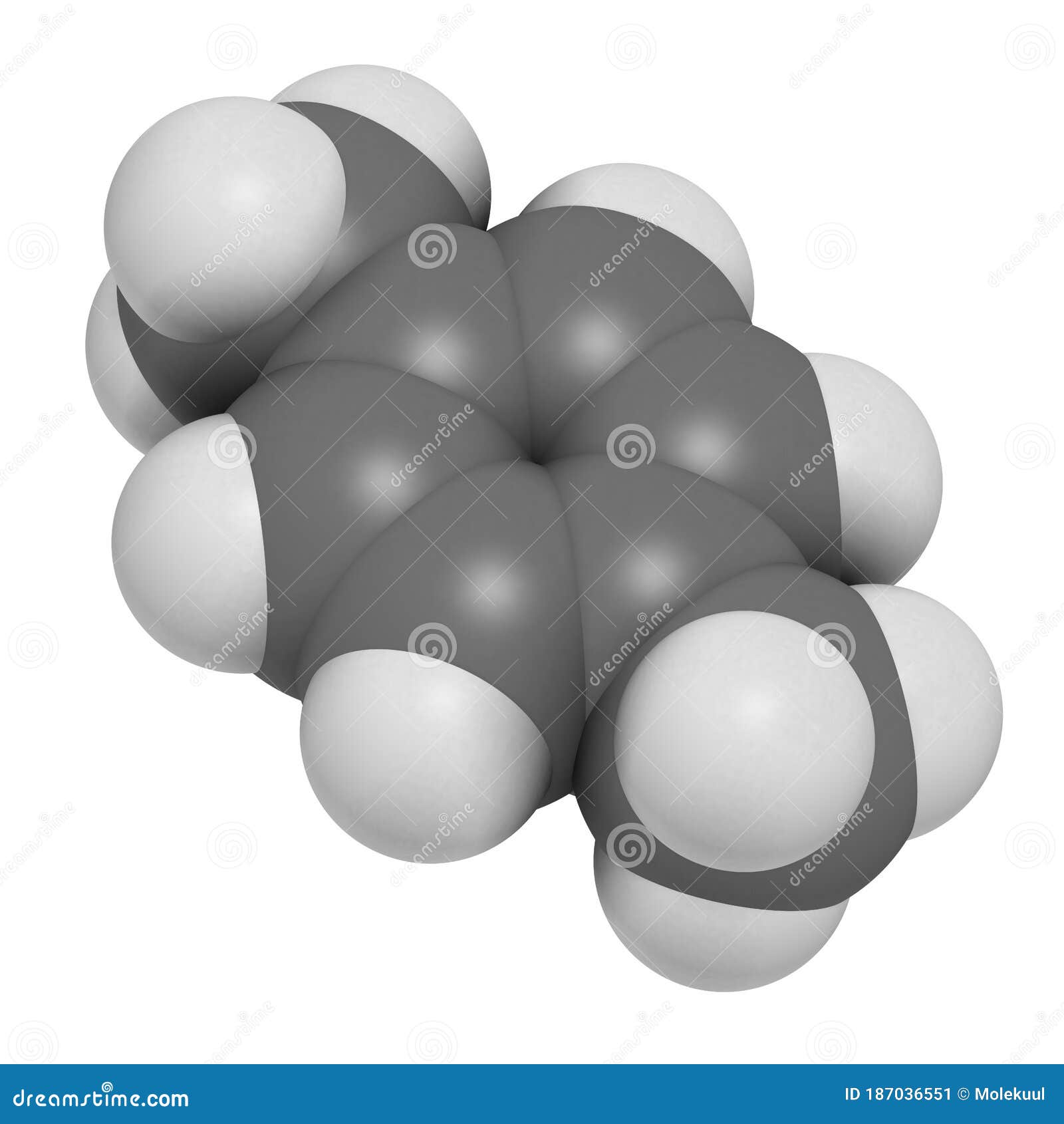 Para-xylene (p-xylene) Aromatic Hydrocarbon Molecule Stock Illustration ...