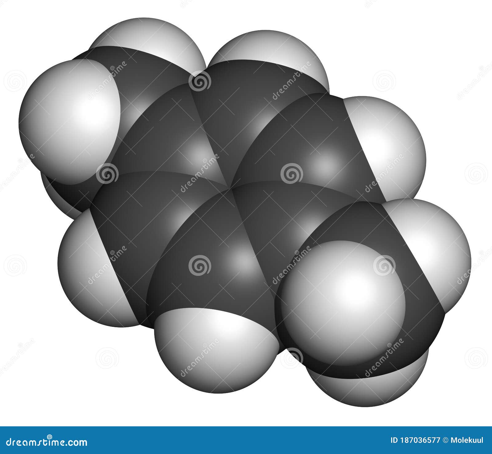 Para-xylene (p-xylene) Aromatic Hydrocarbon Molecule Stock Illustration ...