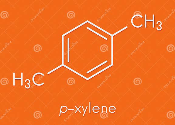 Para-xylene P-xylene Aromatic Hydrocarbon Molecule. Skeletal Formula ...