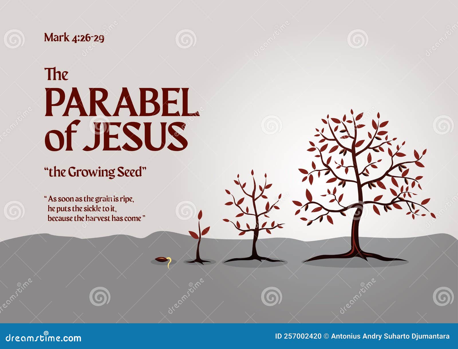 The Parable of the Growing Seed. Vector Illustration Stock Vector ...