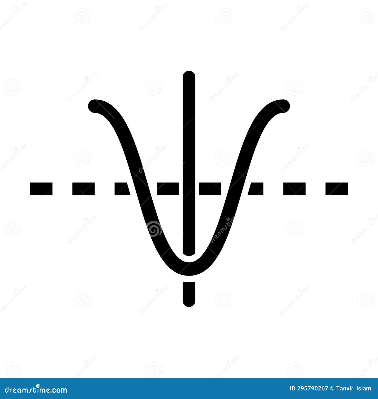 Parabola Icon stock vector. Illustration of math, charts - 295790267