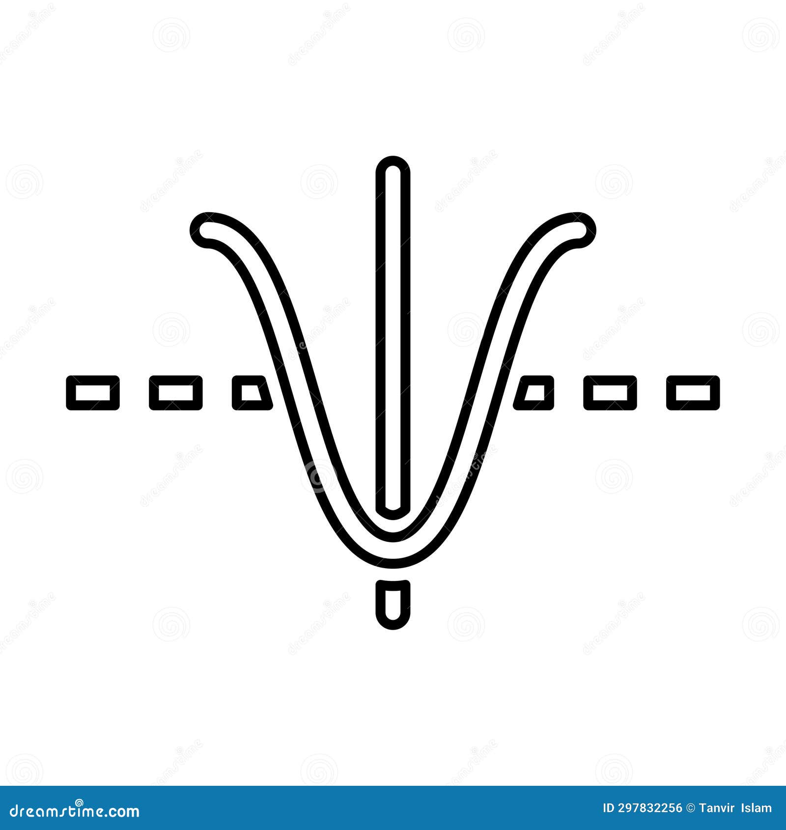 Parabola Icon in Outline Style Stock Illustration - Illustration of ...