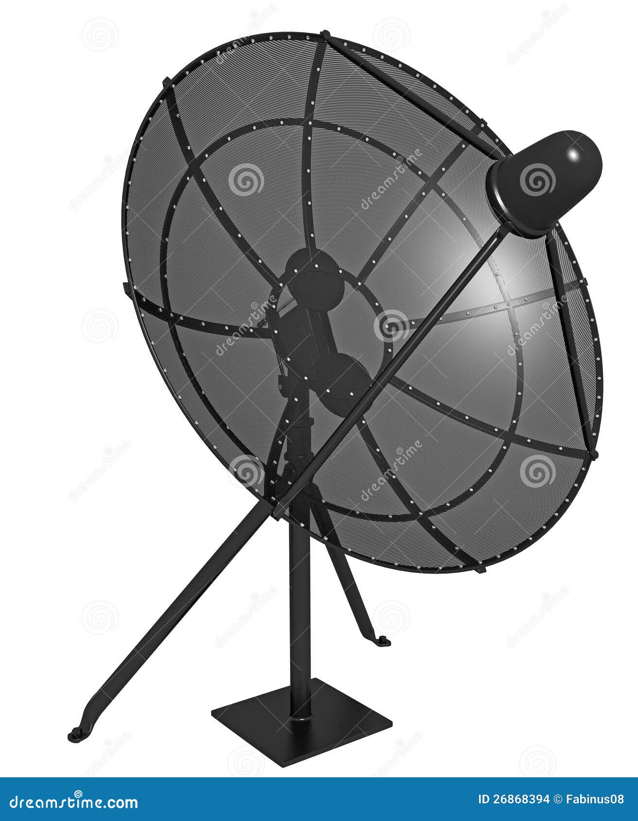 Parabolic antenna stock illustration. Illustration of communication ...