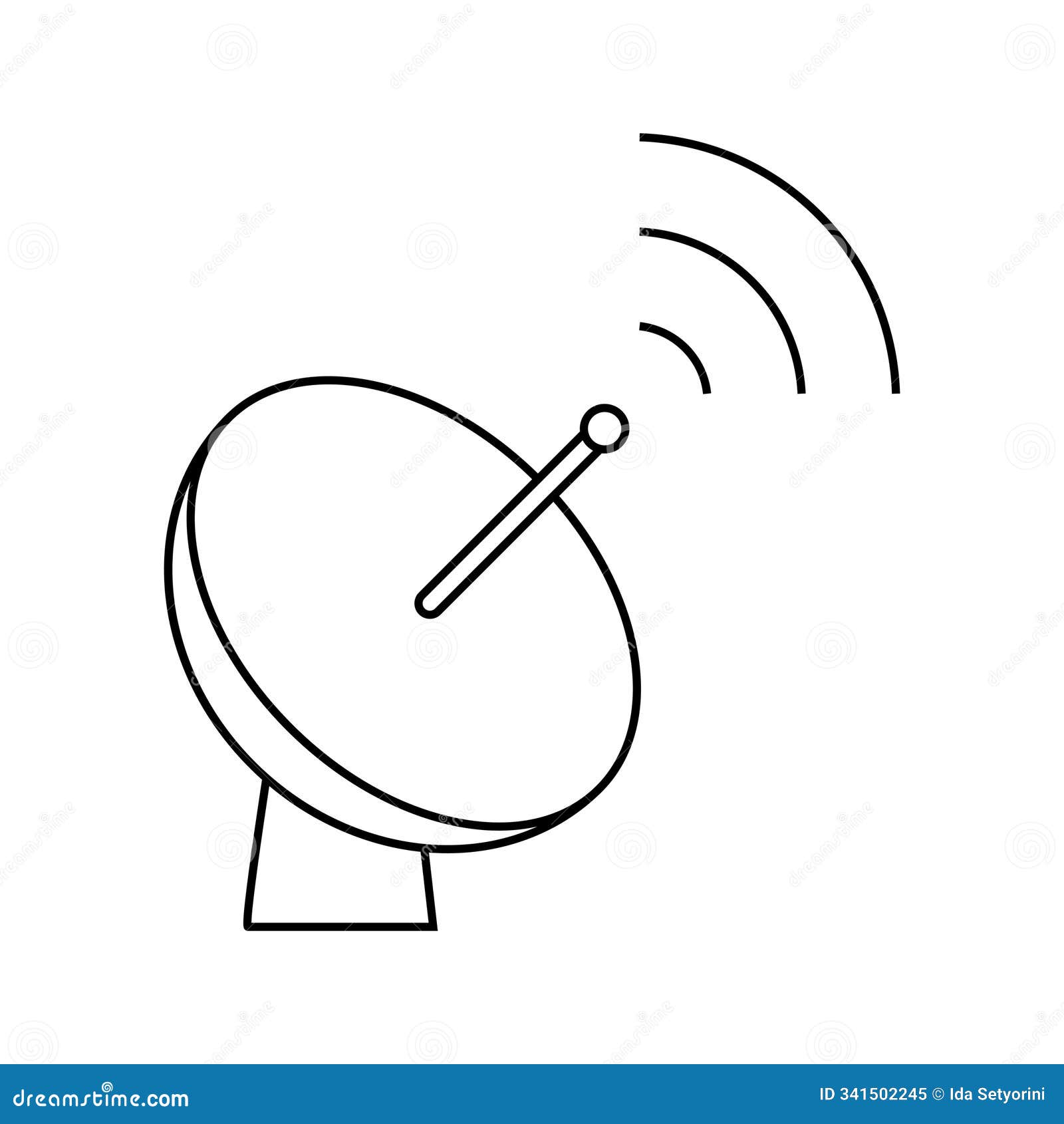 Parabolic antenna icon stock illustration. Illustration of ...