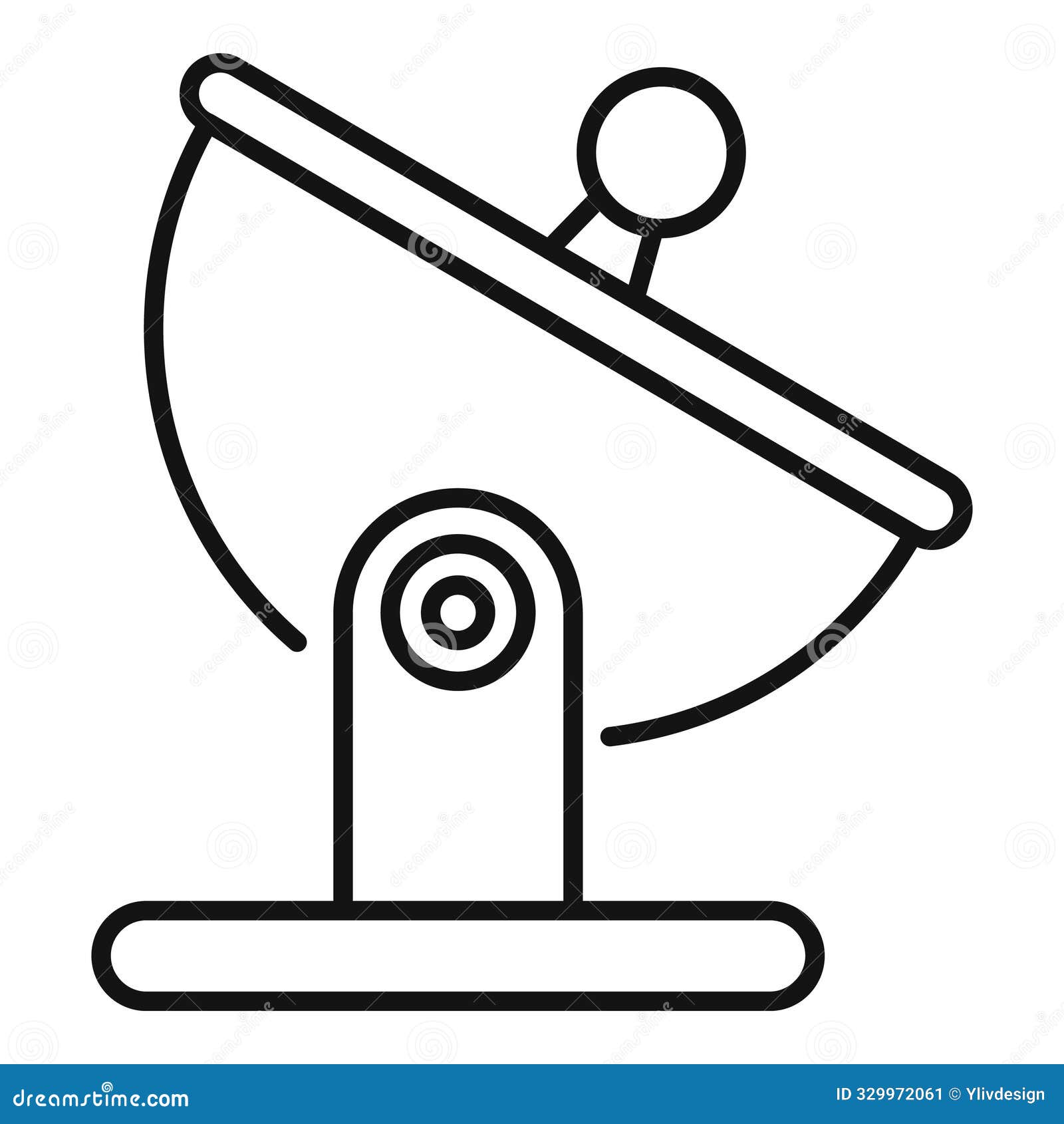 Parabolic Antenna And Radio Waves Icon Vector Illustration ... Parabolic Antenna And Radio Waves Icon Vector Illustration ...