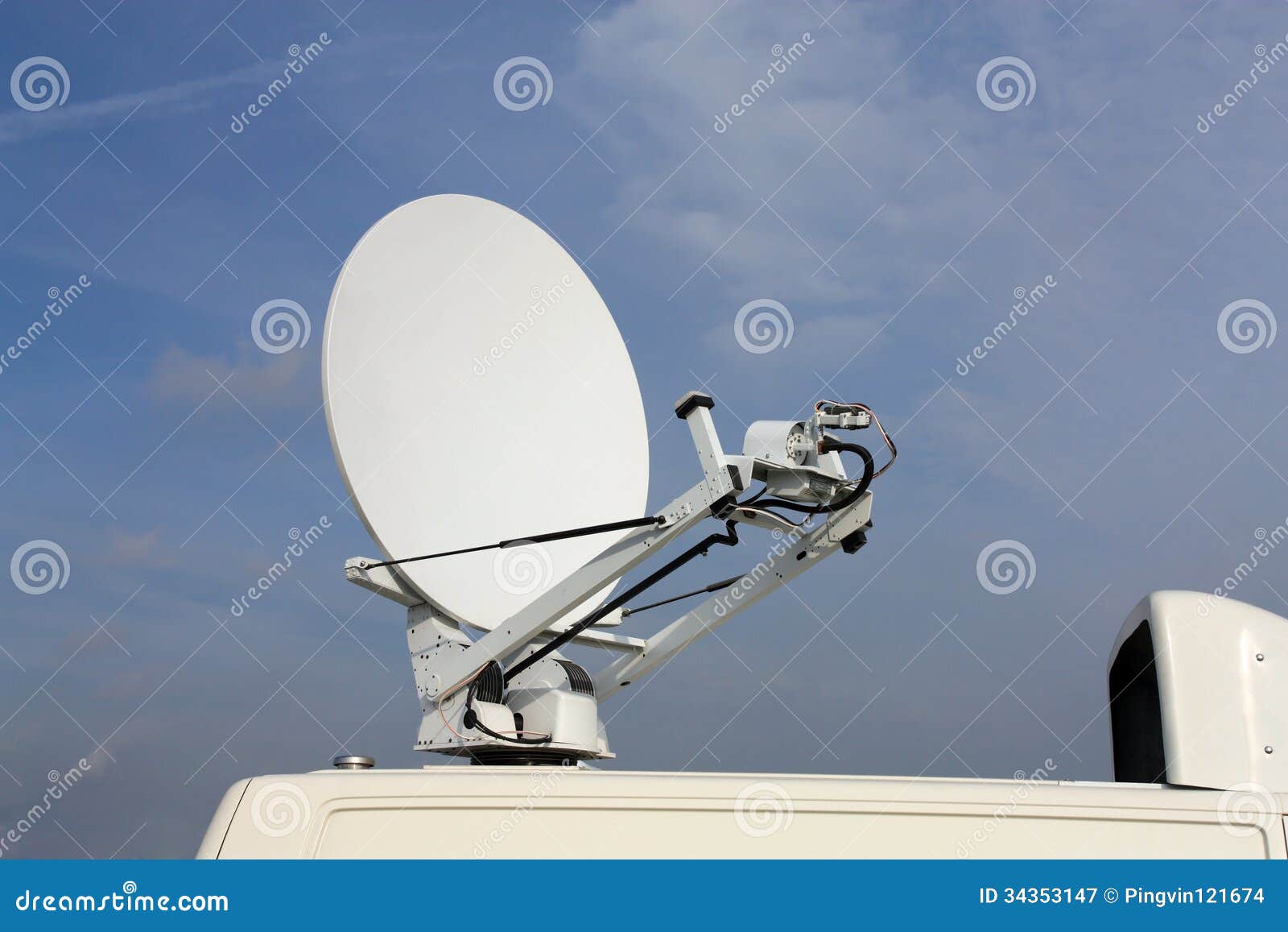 Parabolic Antenna Satellite Communications Stock Image - Image of ...