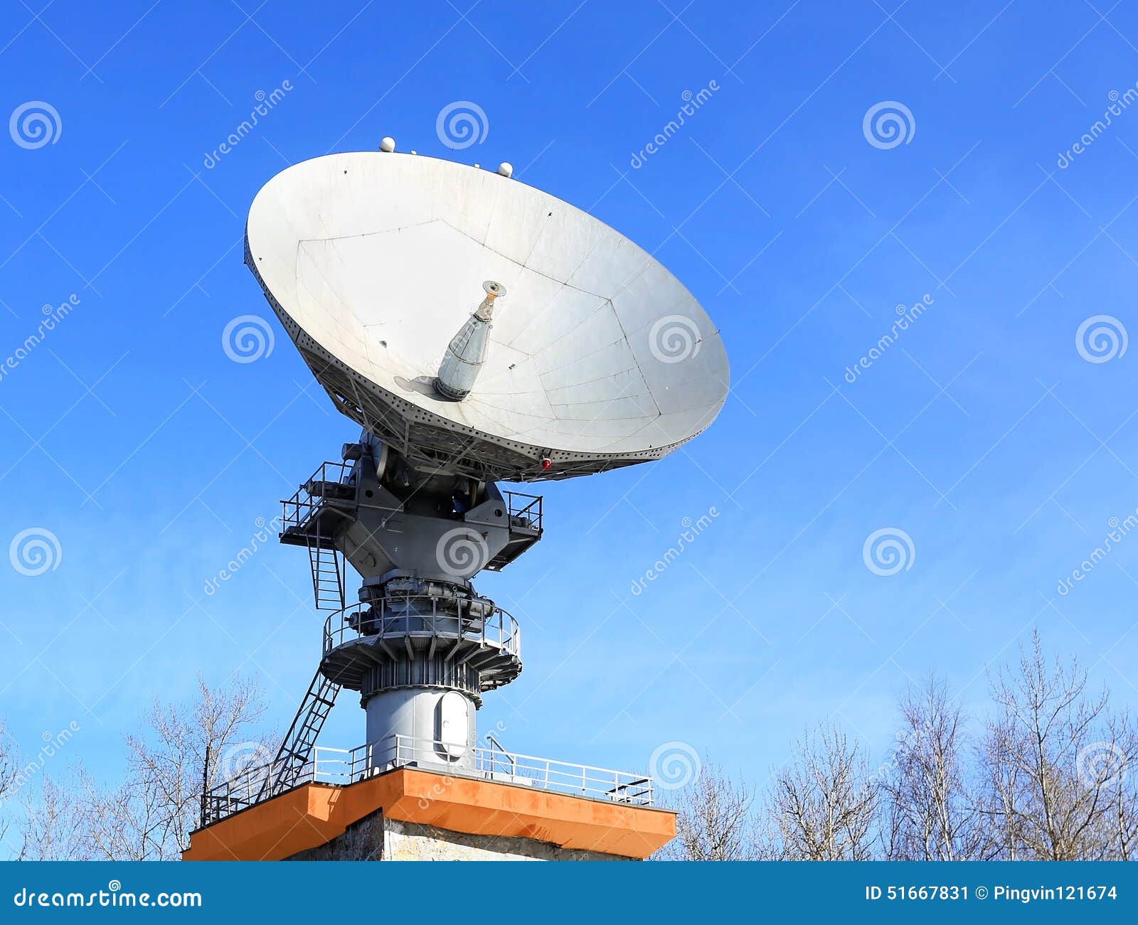 Parabolic Antenna Satellite Communications Stock Image - Image of ...
