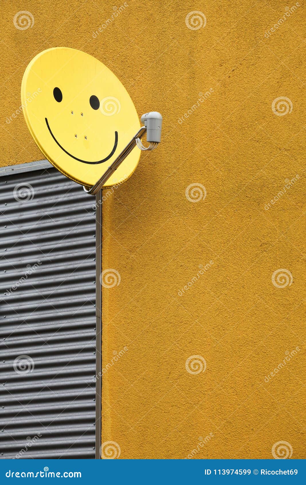 Parabolic Antenna with Happy Smiley Stock Image - Image of broadband ...