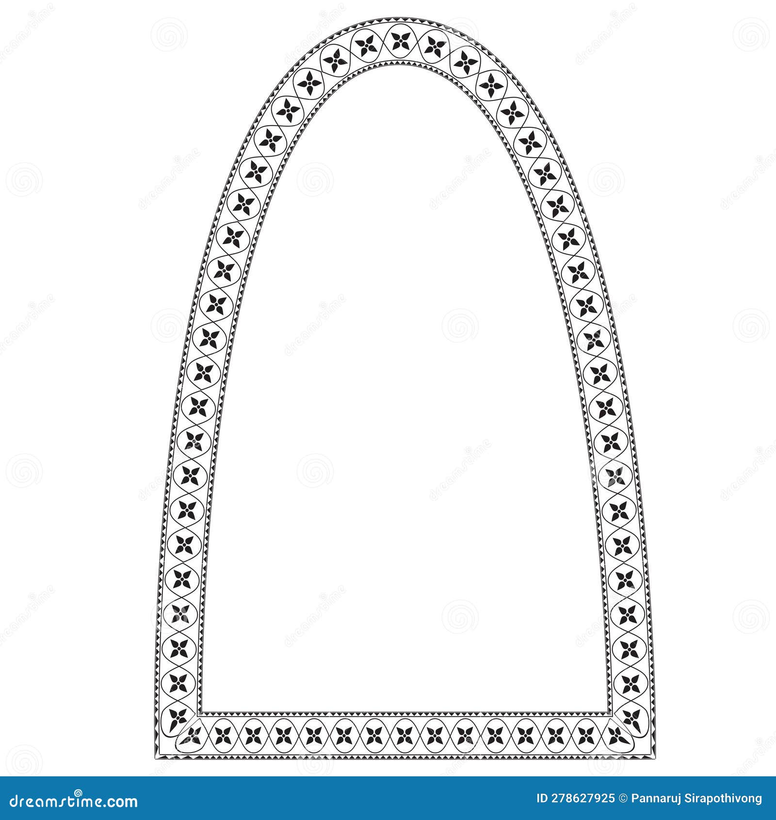 Parabolic Arch Flower Frame Stock Vector - Illustration of wedding ...