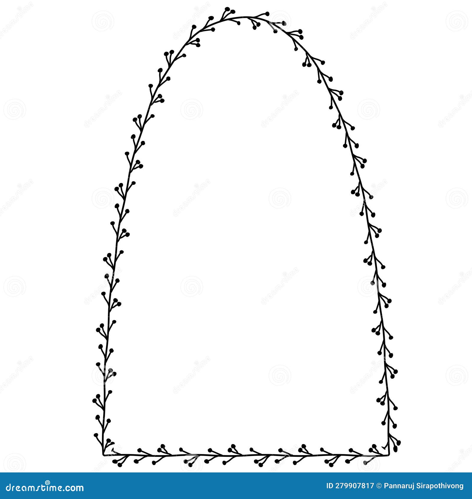 Parabolic Arch Leaf Rectangular Frame Architectural Window Door Stock ...