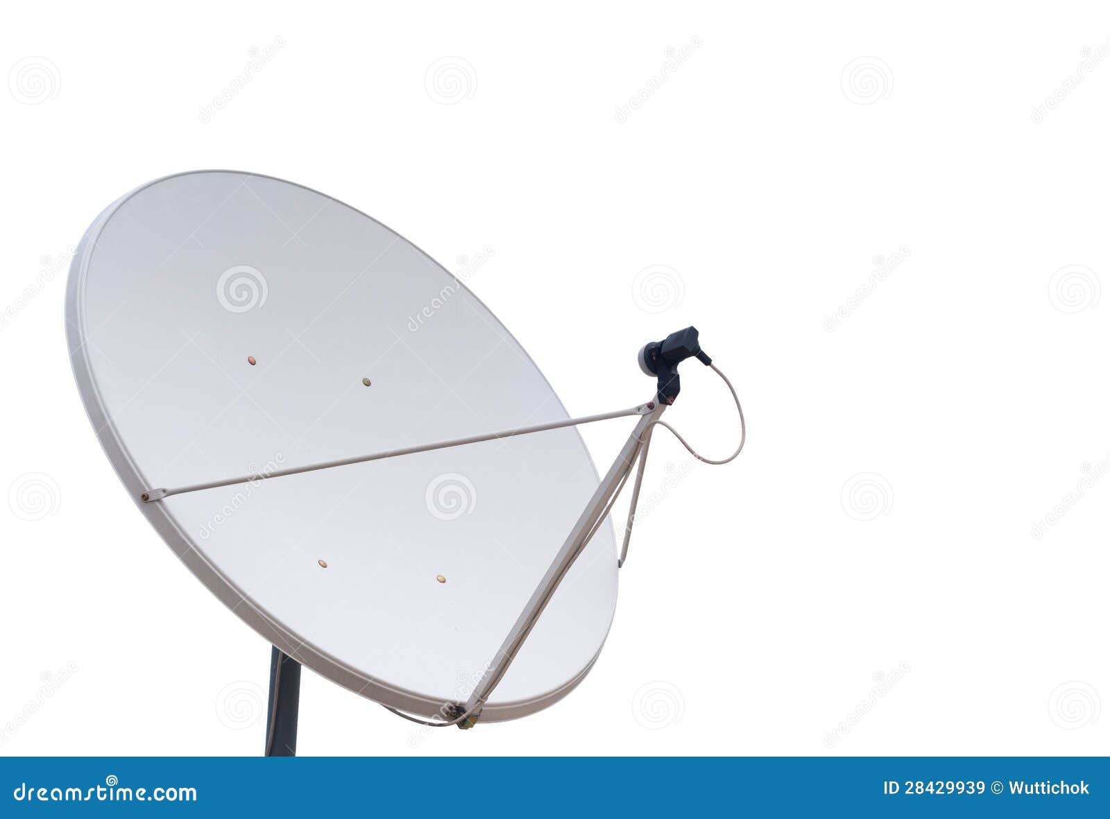 Parabolic Communication Antenna Stock Image - Image of media, object ...