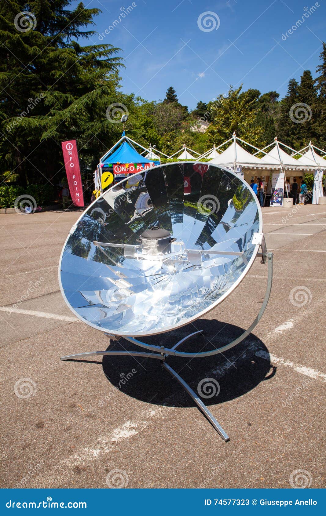 Parabolic Dish Solar Energy Mirror Editorial Stock Photo - Image of ...