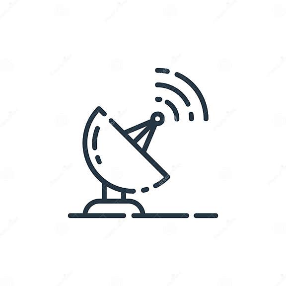 Parabolic Icon Vector from Elearning Concept. Thin Line Illustration of ...