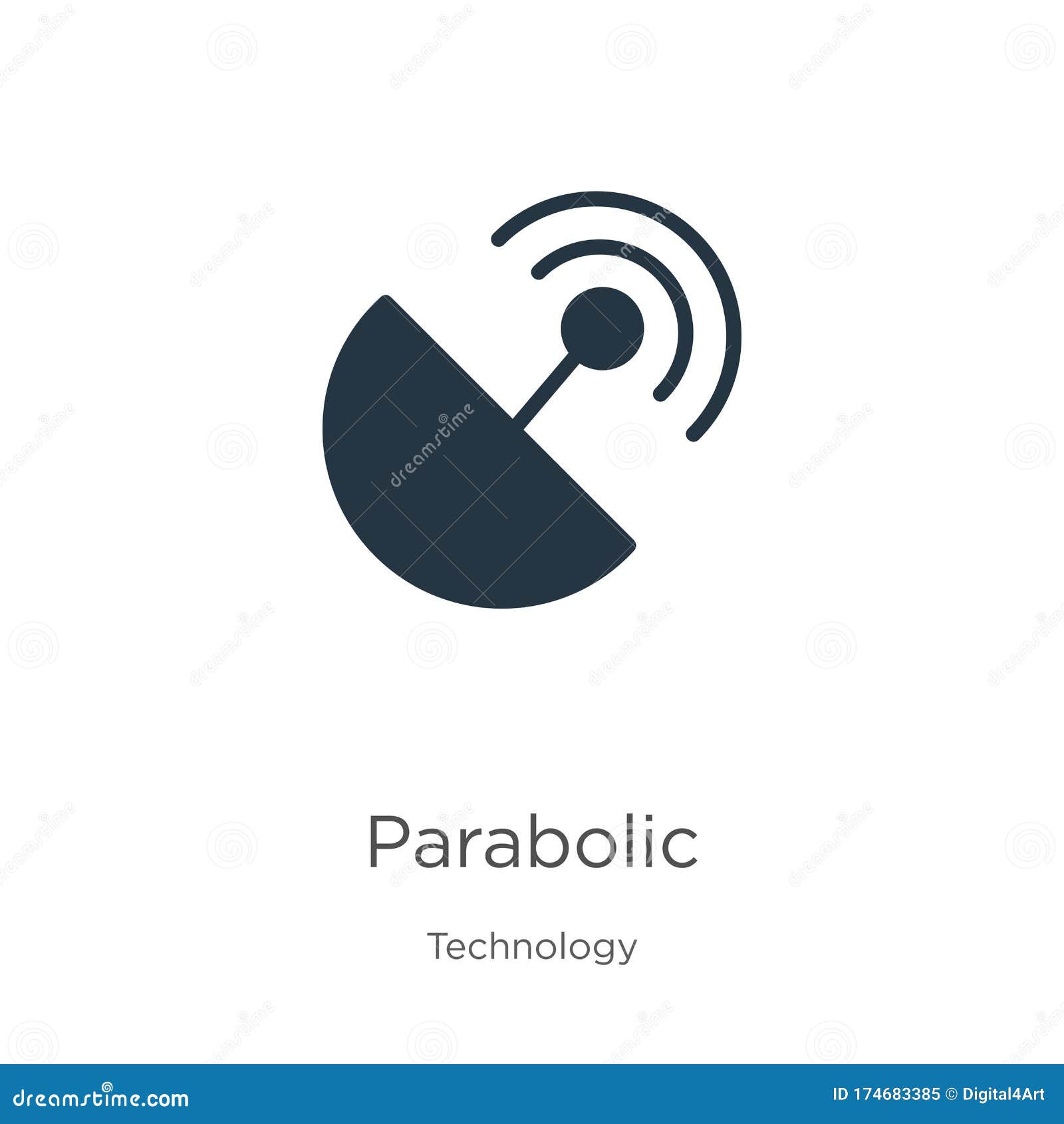 Parabolic Icon On White Background. Simple Element Illustration From ...