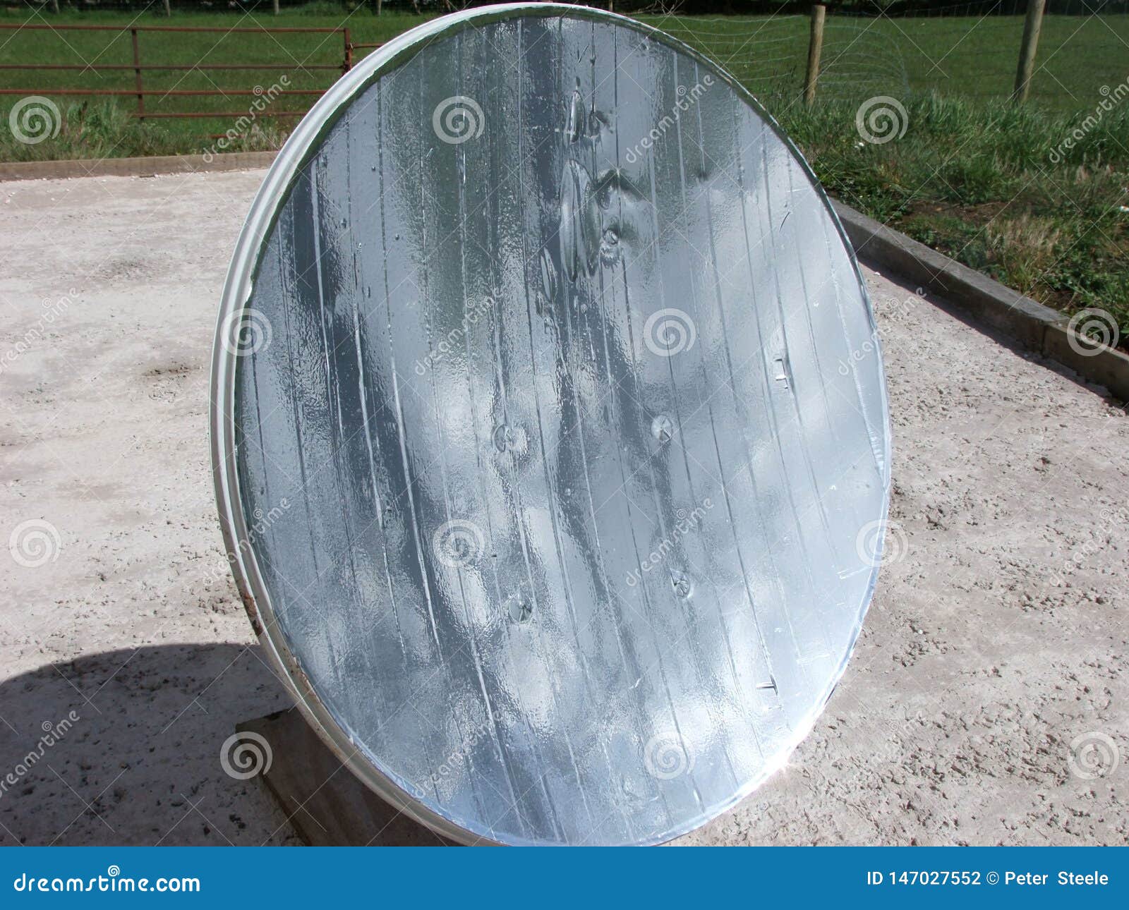 Parabolic Mirror Solar Oven Starting Fire on Stick Stock Photo - Image ...