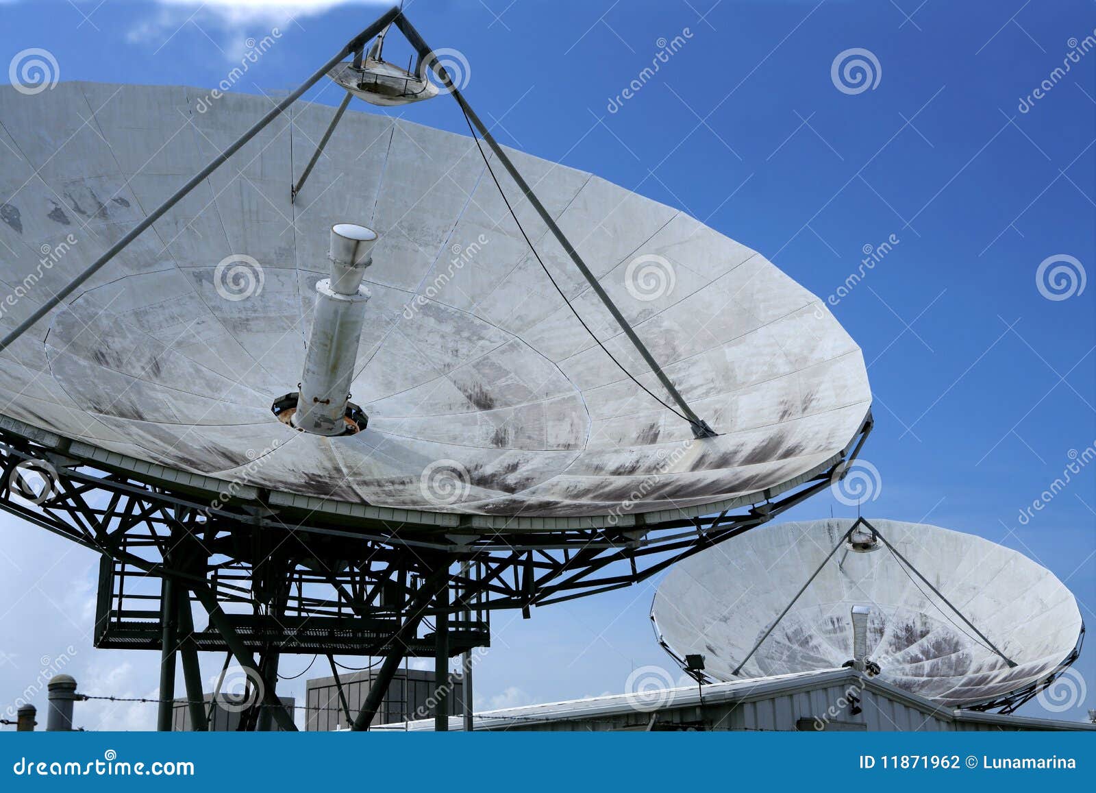 Parabolic Satellite Radar Antenna Dish For Radio Television Stock Image ...
