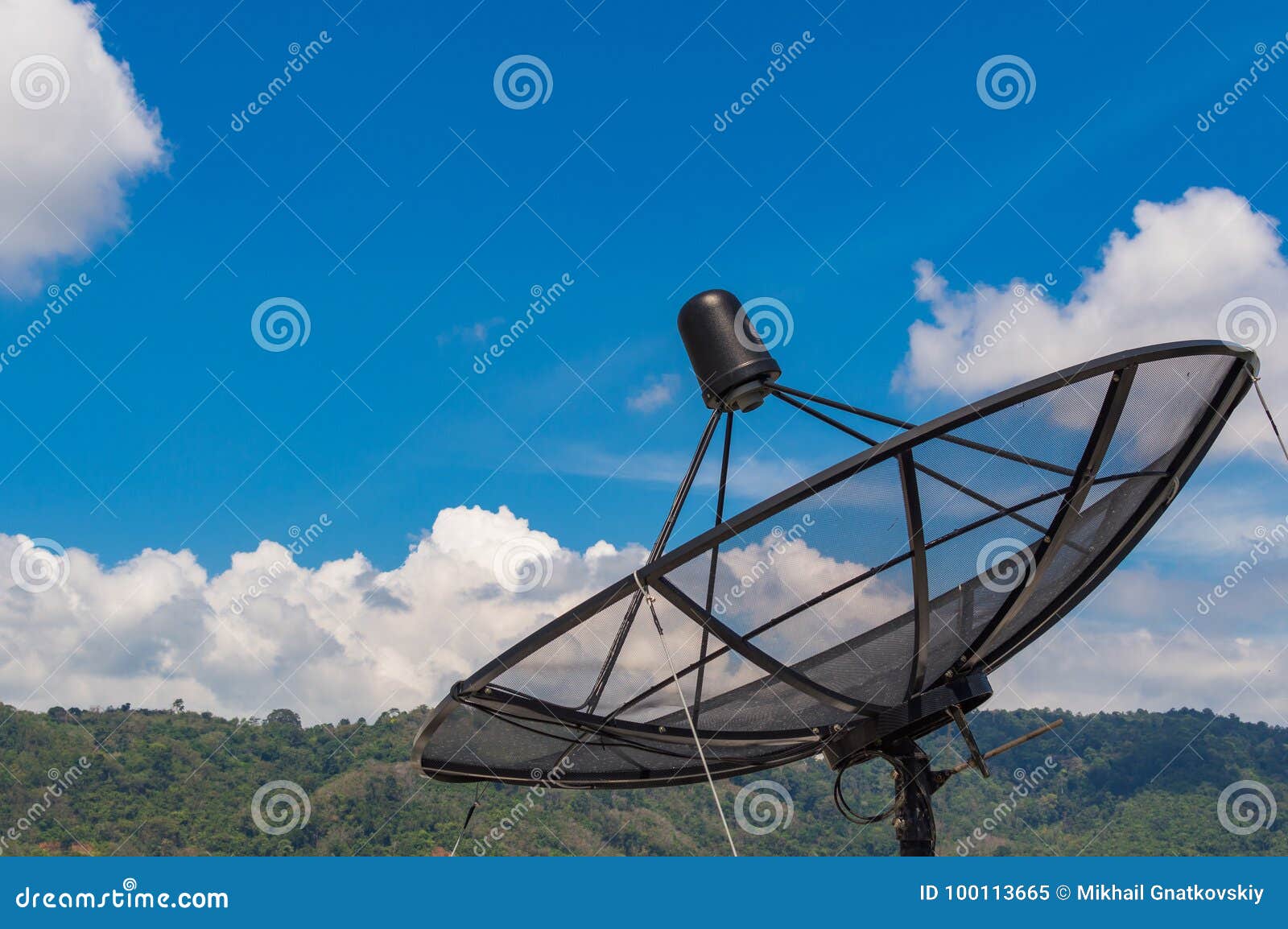 Parabolic Satellite Dish Space Technology Receiver Stock Image - Image ...