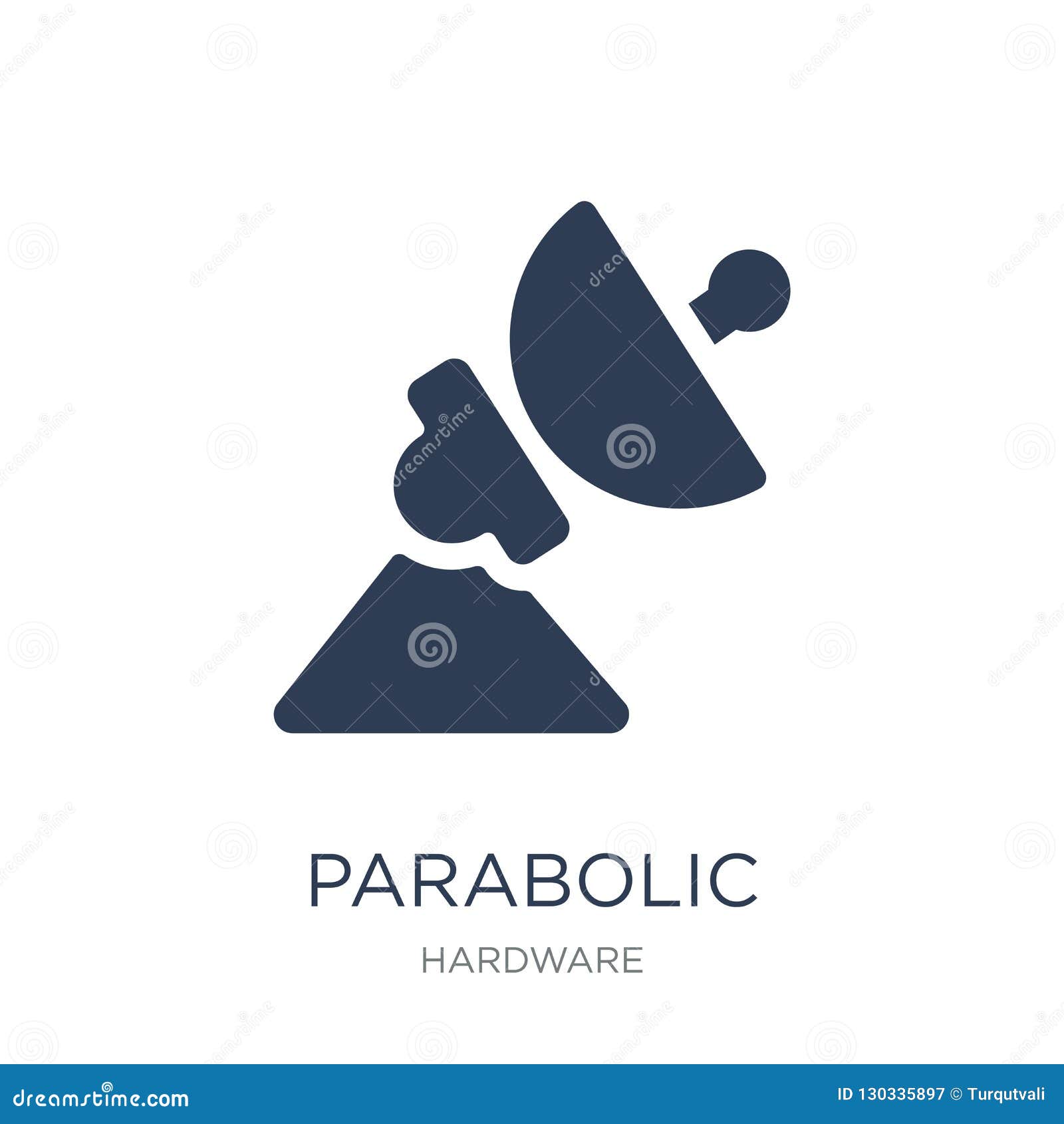 Parabolic Signal Icon. Trendy Flat Vector Parabolic Signal Icon Stock ...