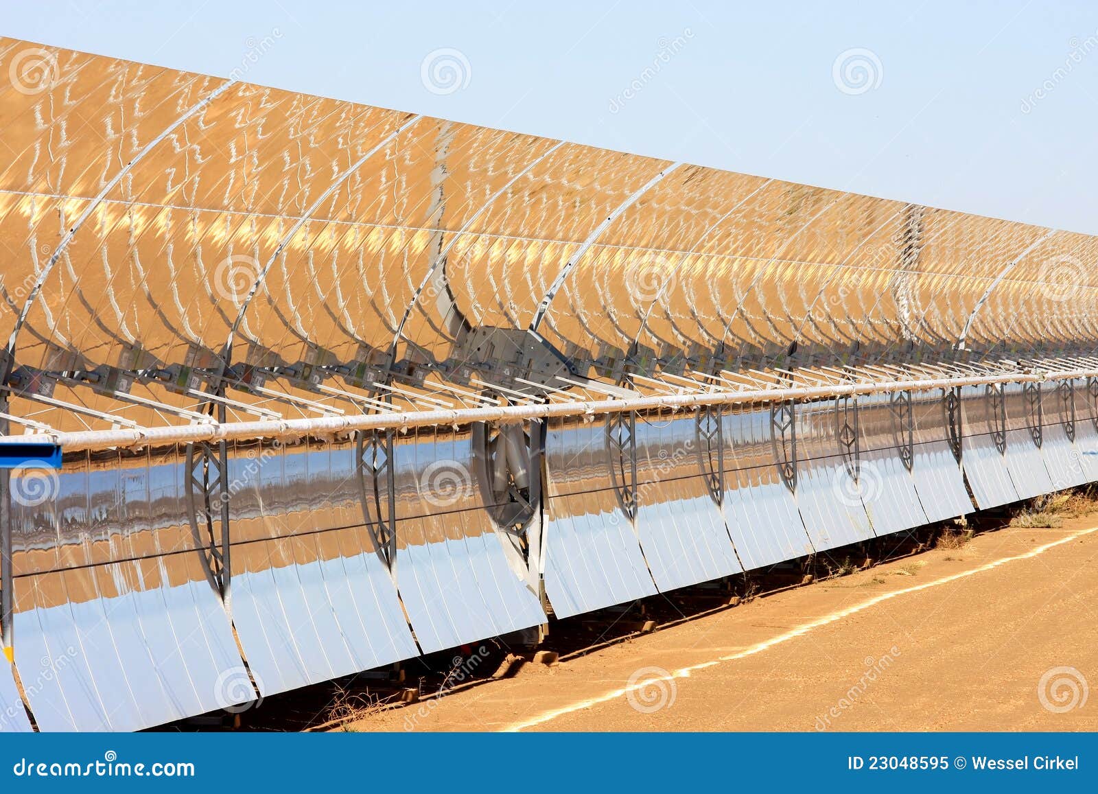 Parabolic Solar Panels, Guadix, Andalusia, Spain Stock Image - Image of ...