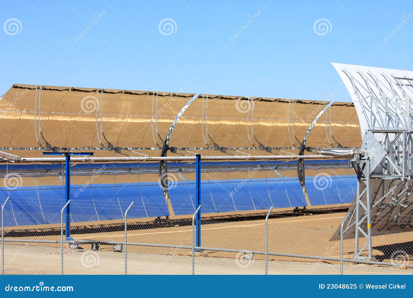 Parabolic Trough Solar Panels, Guadix, Spain Stock Image - Image of ...