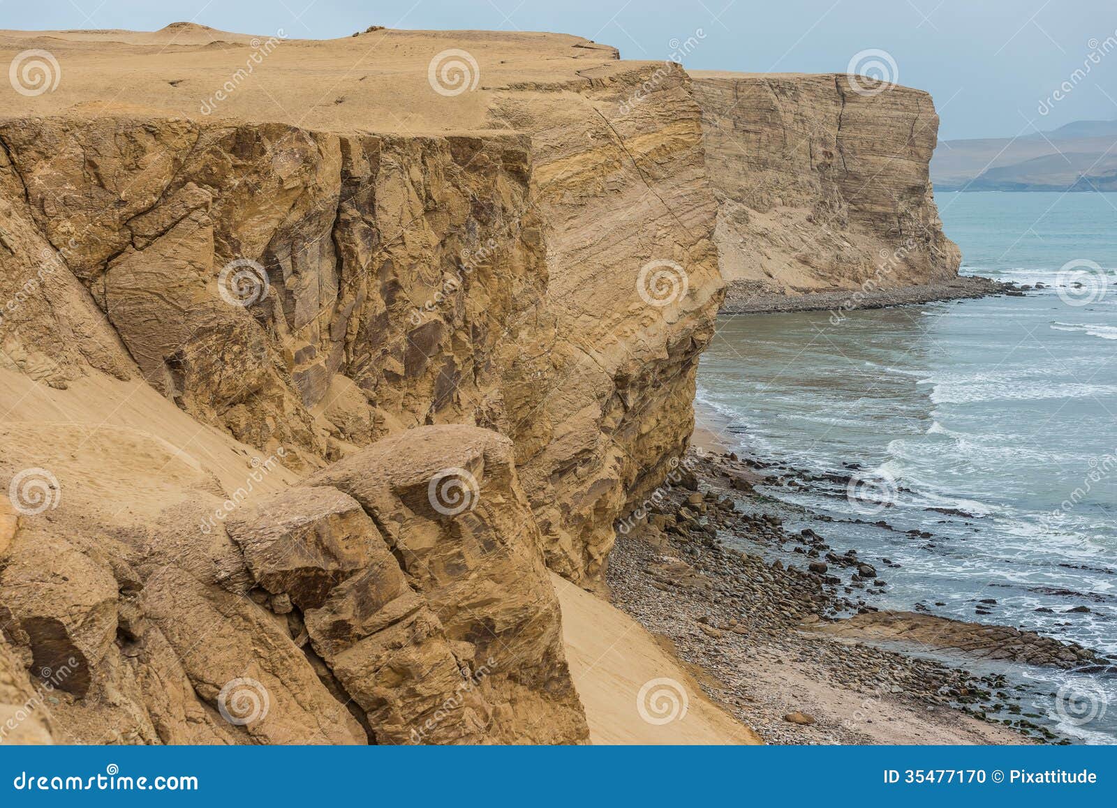 Paracas Bay Peruvian Coast Ica Peru Stock Photo - Image of landscape ...