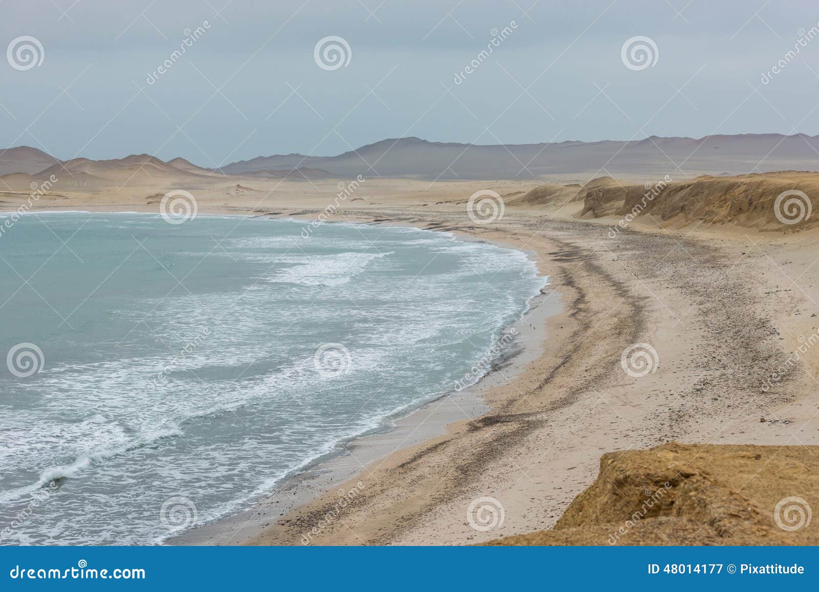Paracas Bay in the Peruvian Coast at Ica Peru Stock Image - Image of ...