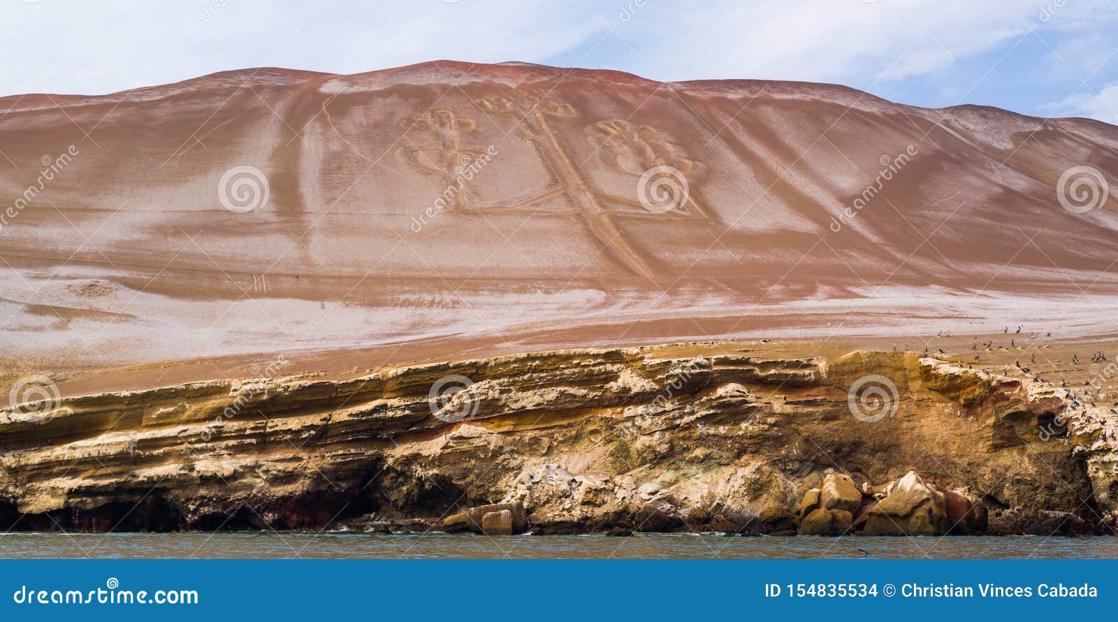 Paracas Candelabra in Ica, Peru Stock Photo - Image of sign, ballestas ...