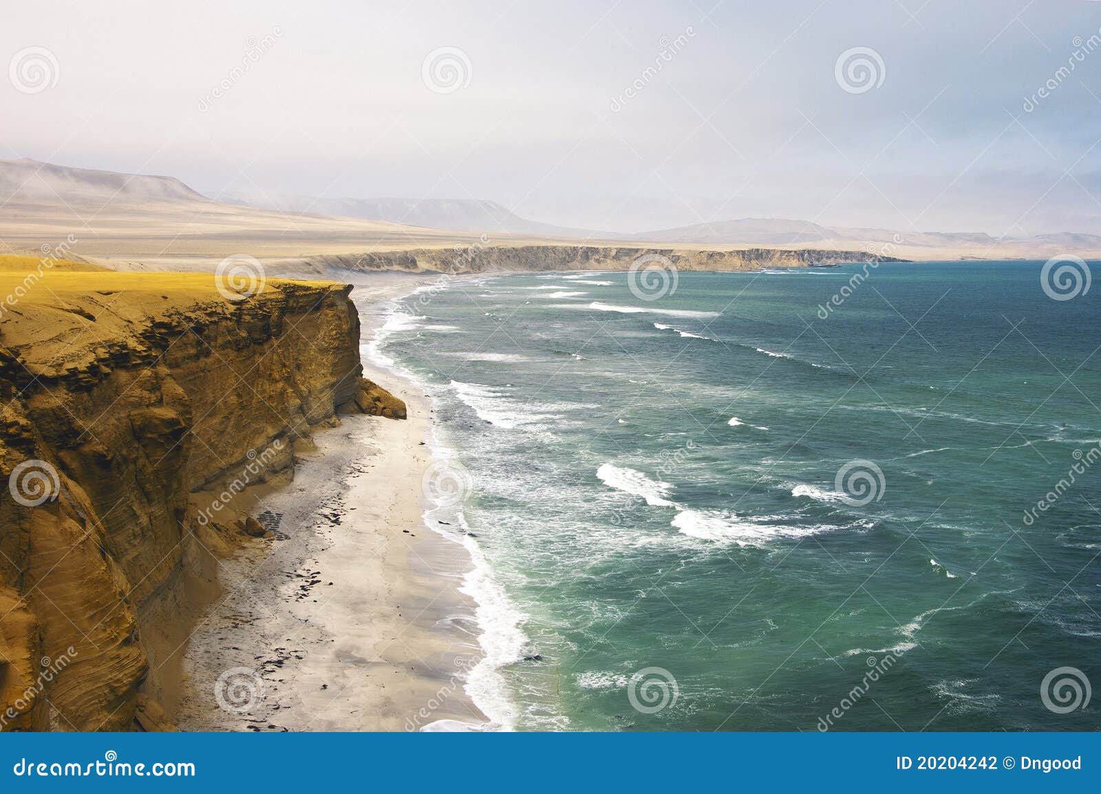 Paracas Cliff Vista stock photo. Image of remote, desert - 20204242