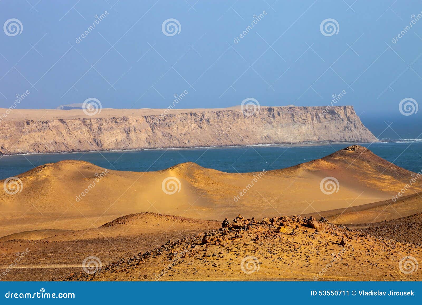 Paracas Peninsula Coast, the Atlantic Ocean Peru Stock Image - Image of ...