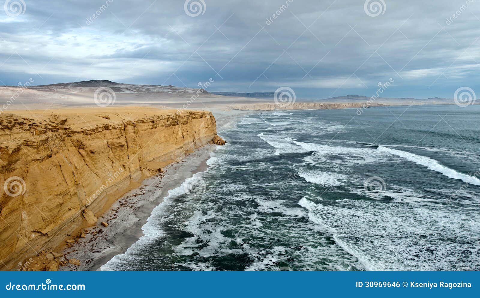 Paracas Bay Peruvian Coast At Ica Peru Stock Photography ...