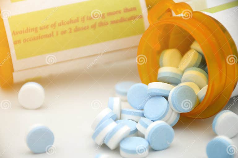 Paracetamol in Blue and White Plain Compress Tablets Stock Photo ...