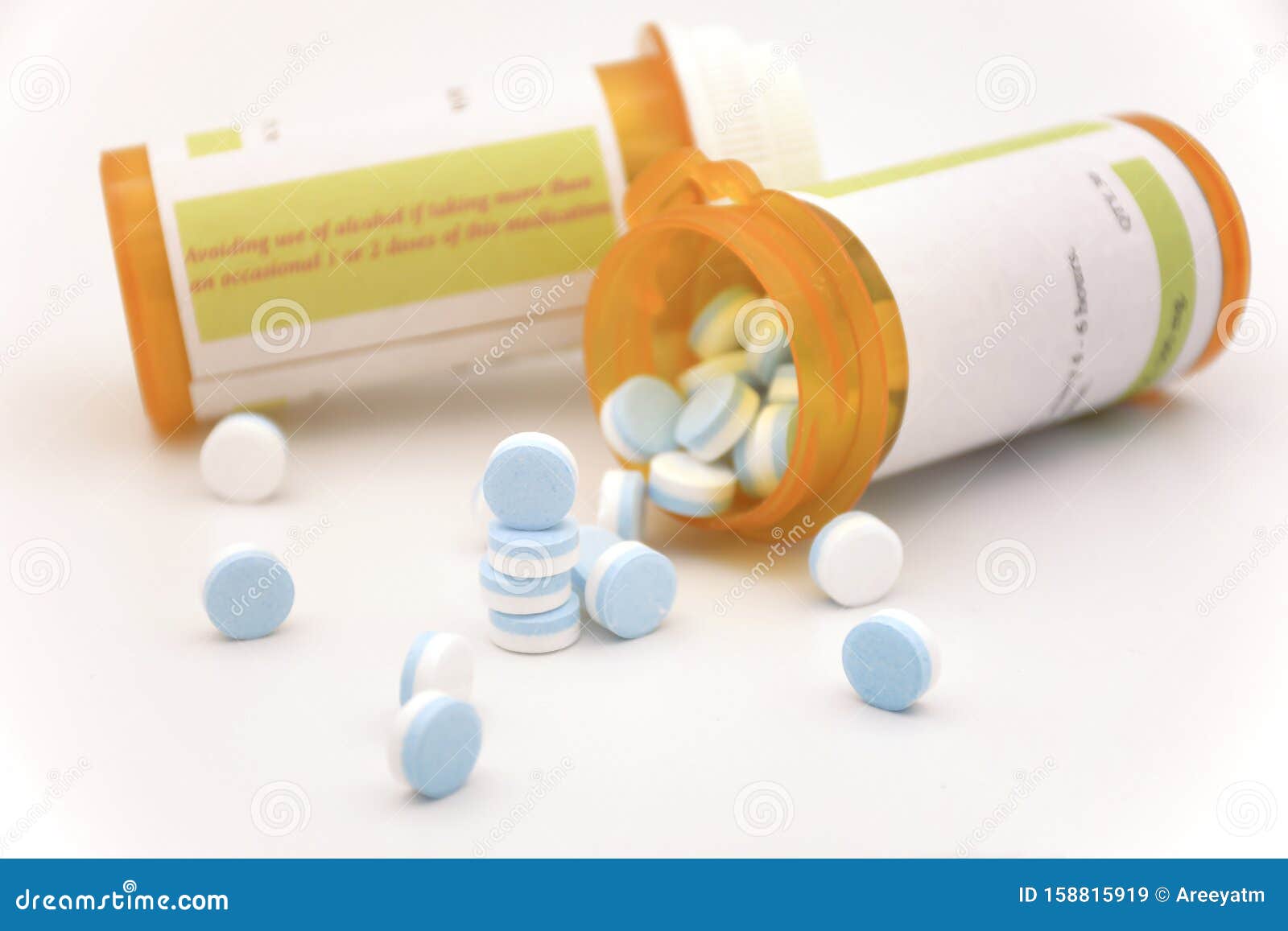 Paracetamol in Blue and White Plain Compress Tablets Stock Image ...