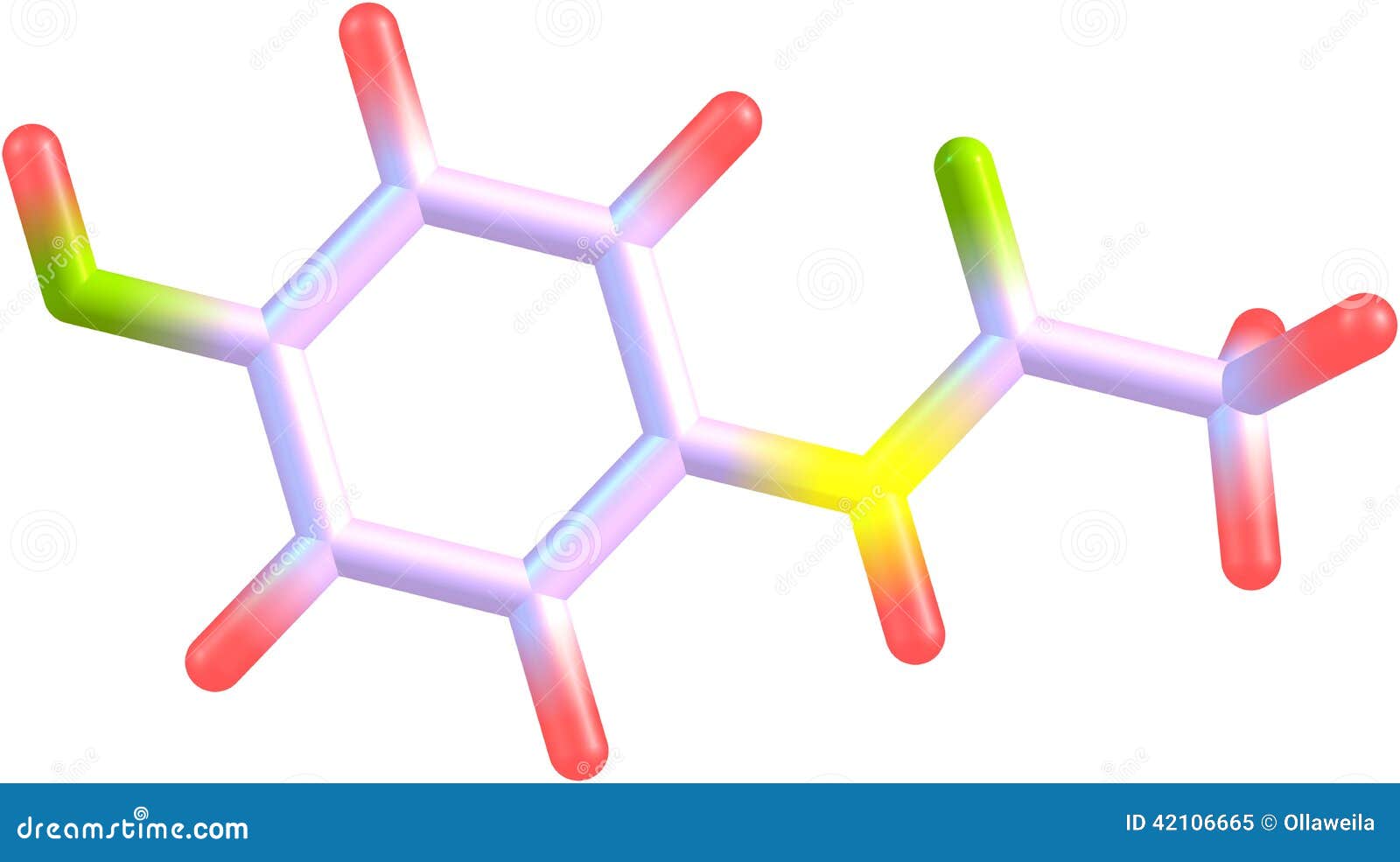 Paracetamol Molecular Model Stock Illustration - Illustration of birth ...