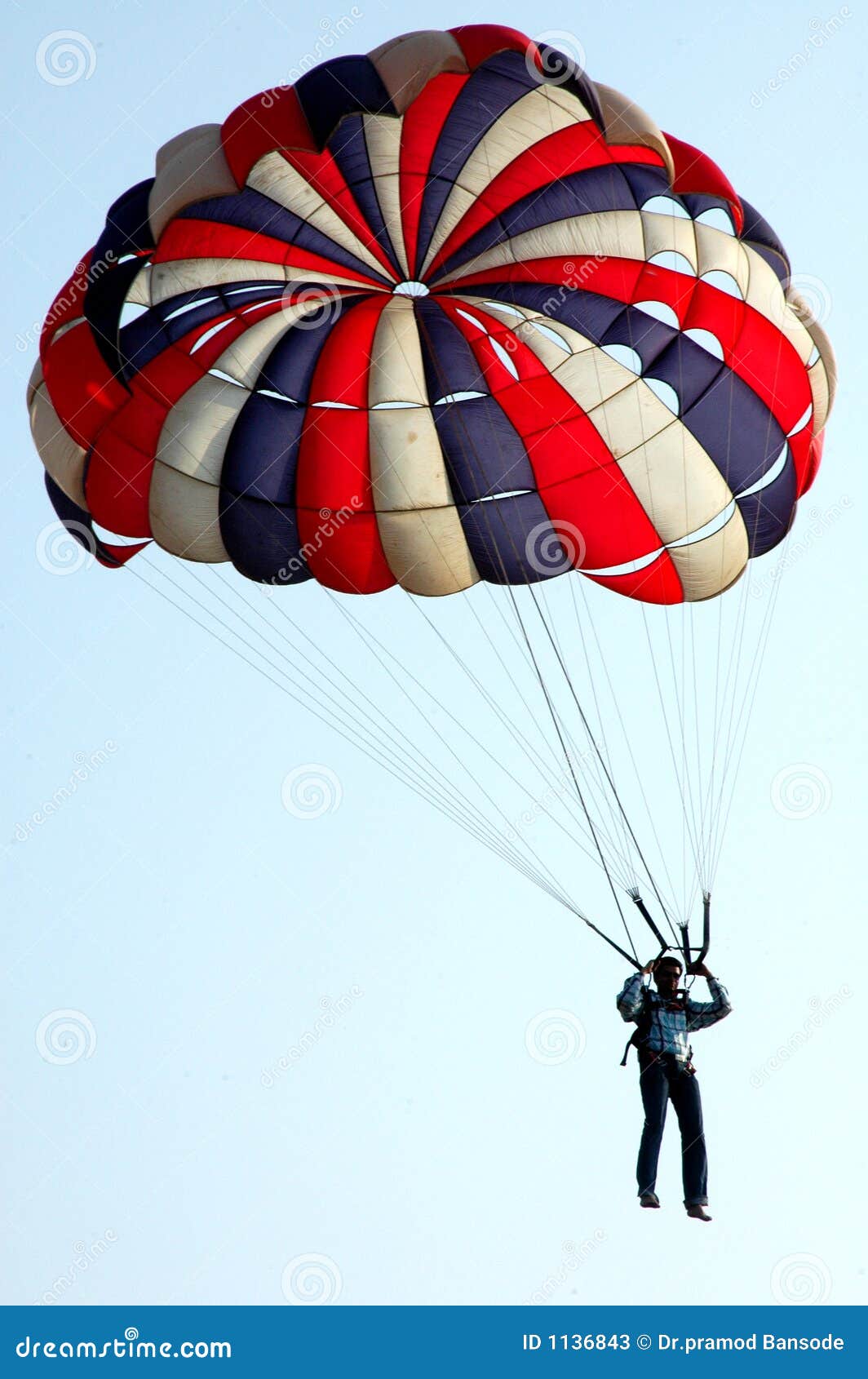 Parachute stock image. Image of land, high, colour, landing - 1136843