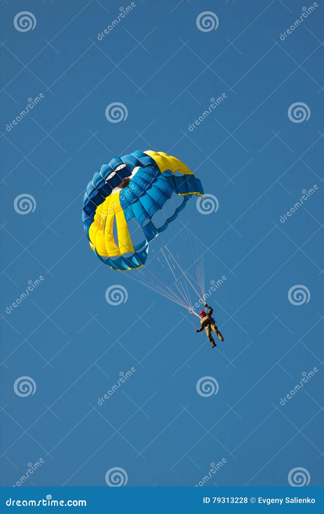 Parachute on Background Blue Sky. Stock Photo - Image of danger, active ...
