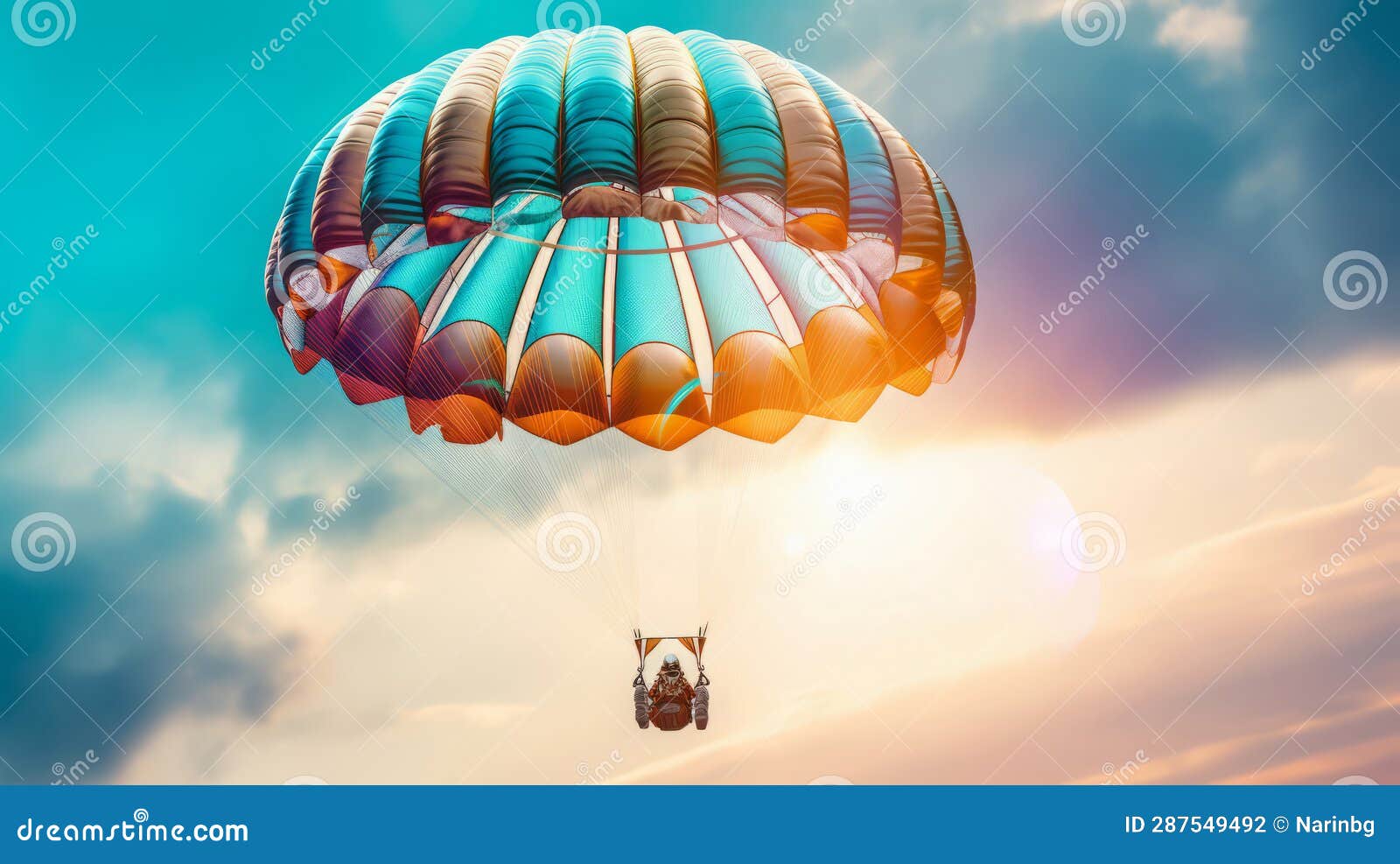 Parachute of a Beautiful Transportation with Futuristic Design. AI ...
