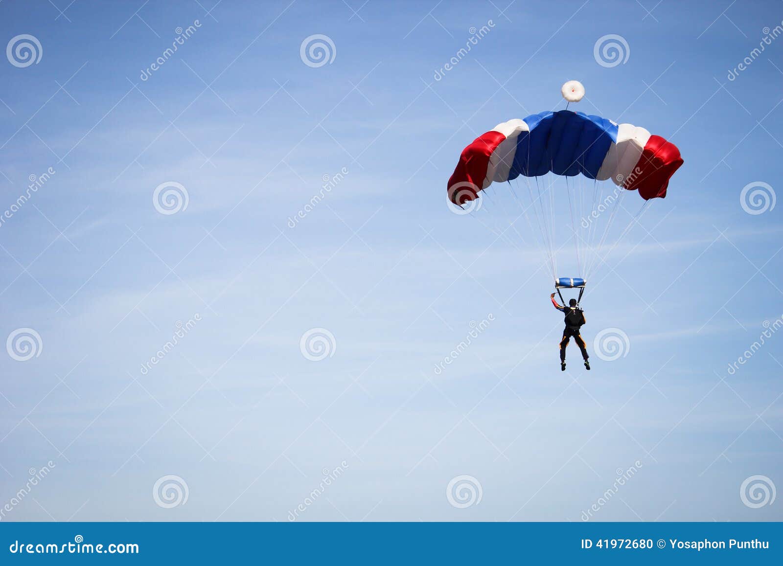 Parachute stock photo. Image of airborne, blue, parachute - 41972680